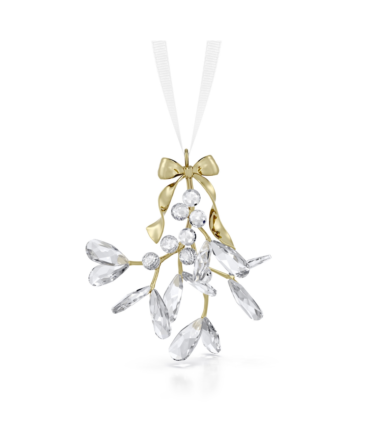 Click here for Swarovski Holiday Magic Mistletoe Ornament - Gold... prices