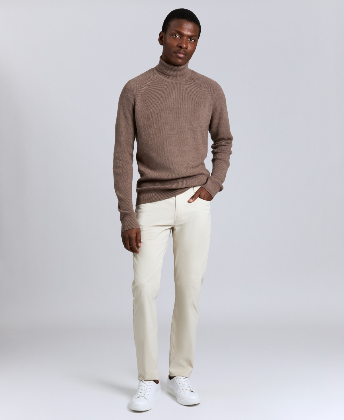 Click here for Kenneth Cole Mens Fold Over Turtleneck Sweater - L... prices