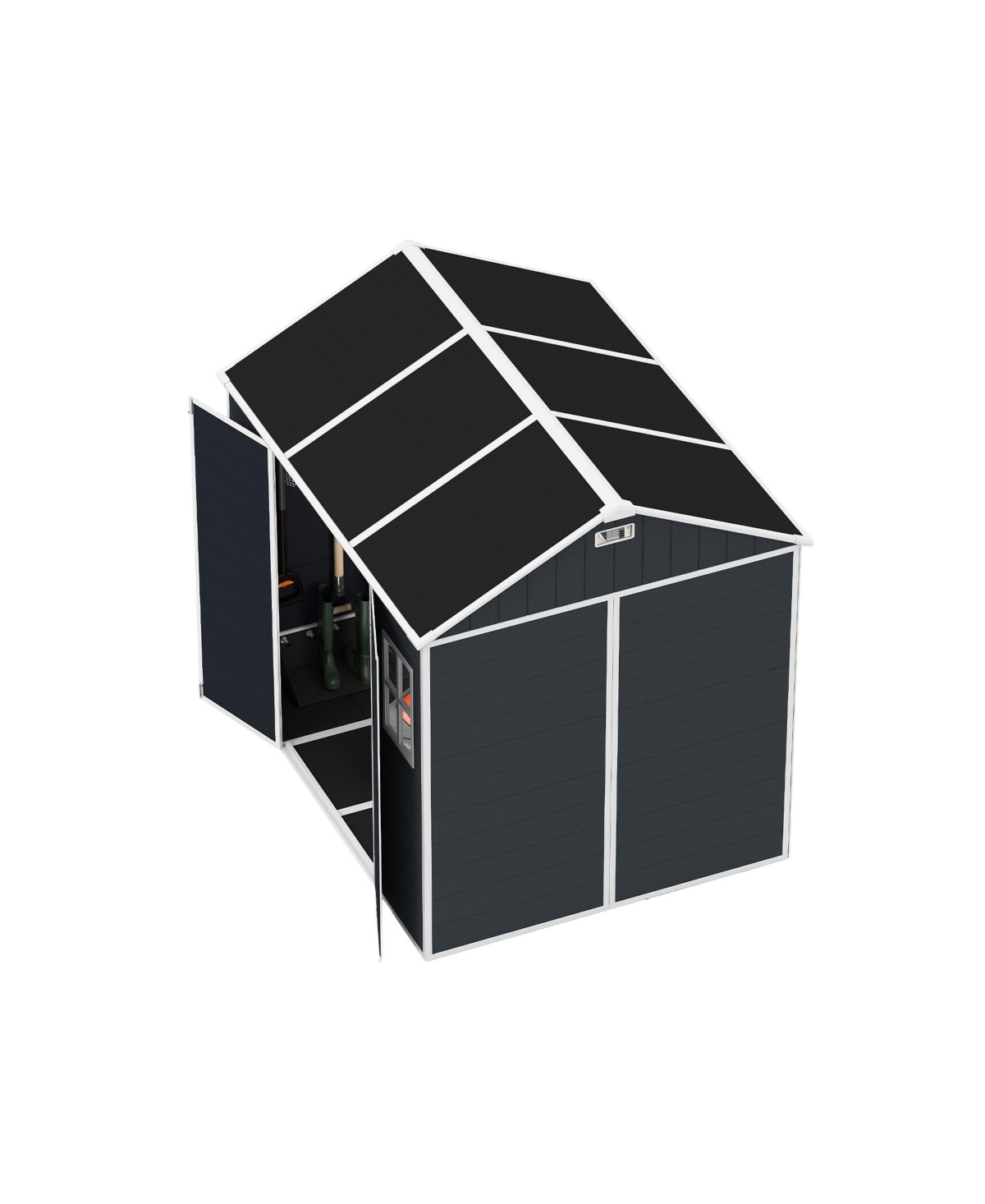 Click here for Mondawe 8x7 Ft Outdoor Resin Storage Shed with Flo... prices