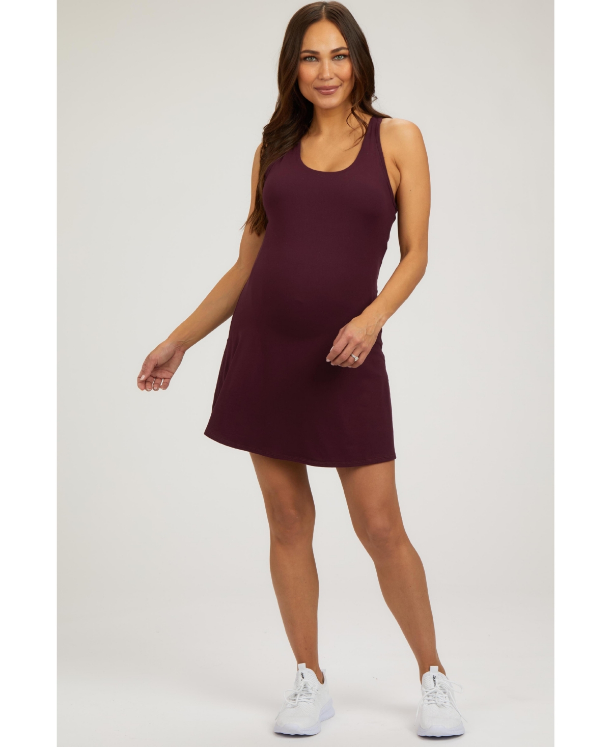 Click here for Pinkblush Maternity Plum Tennis Racerback Romper D... prices