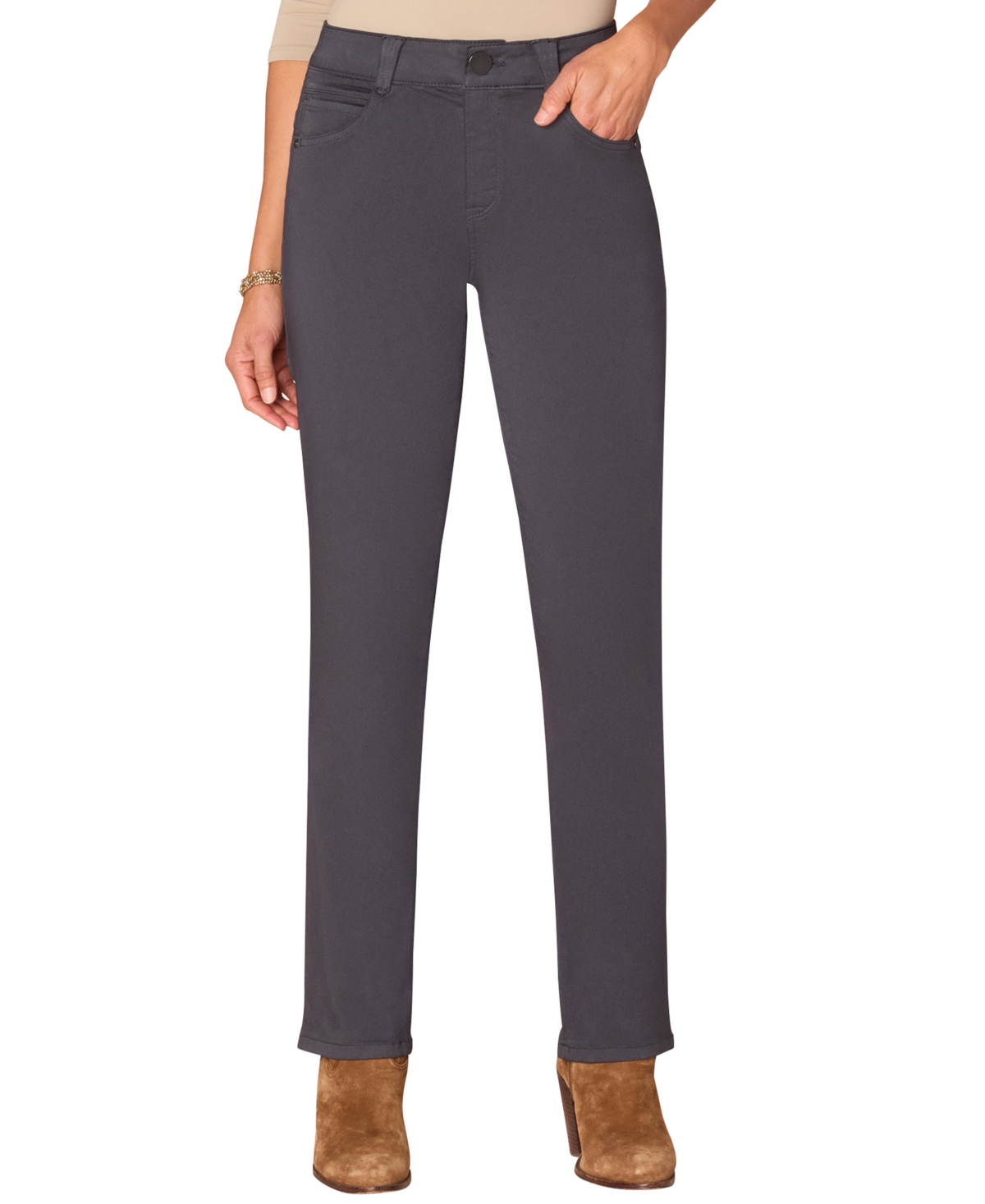 Click here for Democracy Petite Absolution Straight-Leg Jeans - P... prices