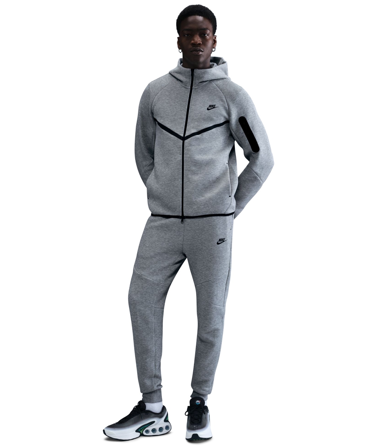 Click here for Nike Mens Tech Fleece Full-Zip Windrunner Logo Hoo... prices