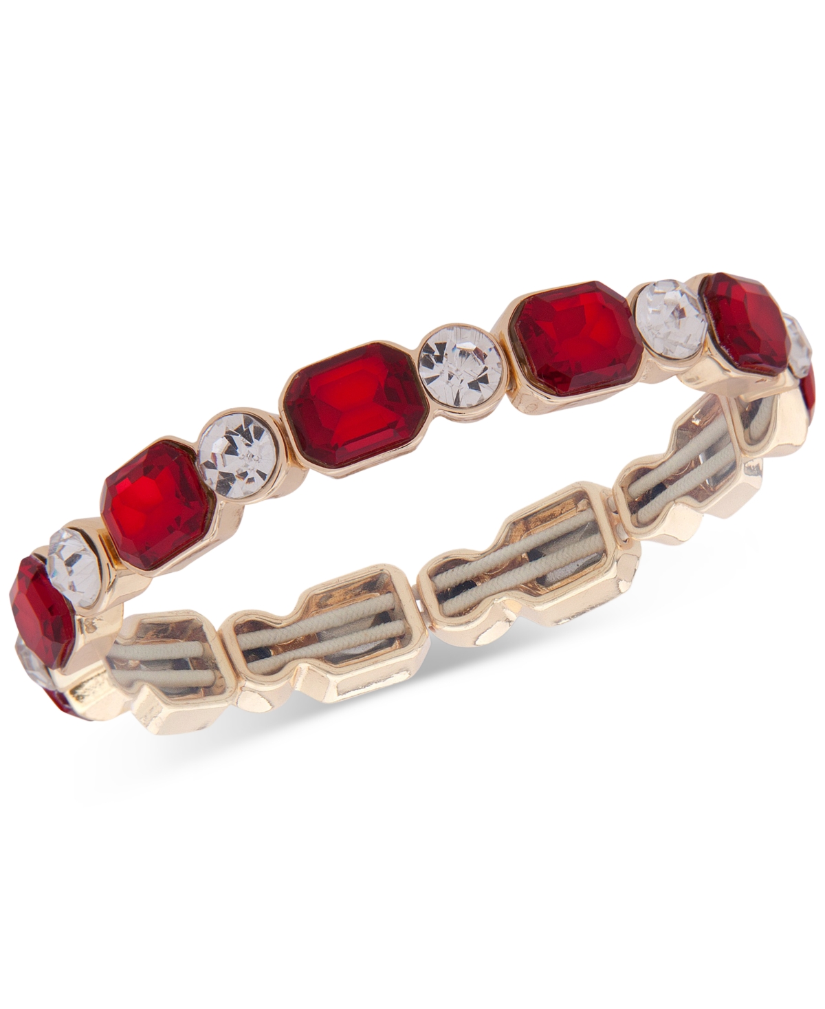 Click here for Anne Klein Glass Stones Gold-Tone Stretch Bracelet... prices