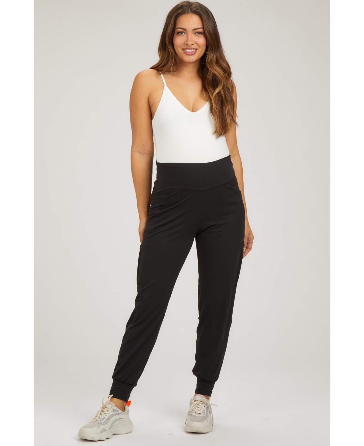 Click here for Pinkblush Maternity Black Cargo Pocket Jogger Pant... prices