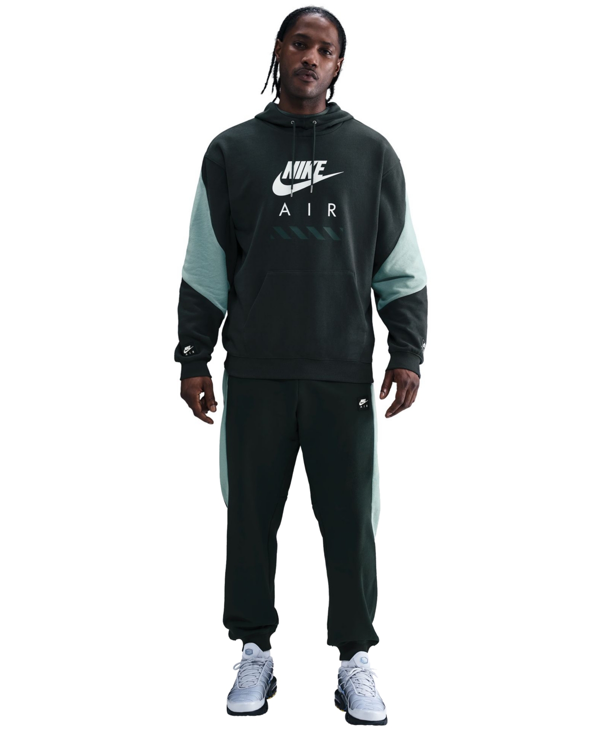 Click here for Nike Mens Air Fleece Roomy-Fit Logo-Print Hoodie -... prices
