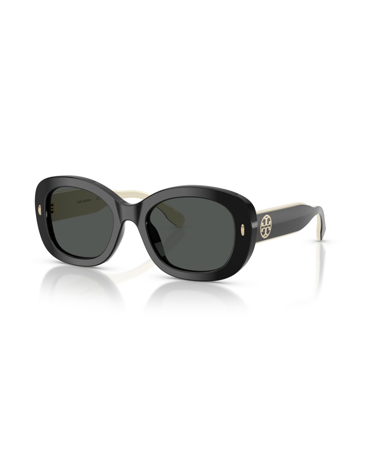 Click here for Tory Burch Womens Oval Sunglasses  TY7226U - Black prices