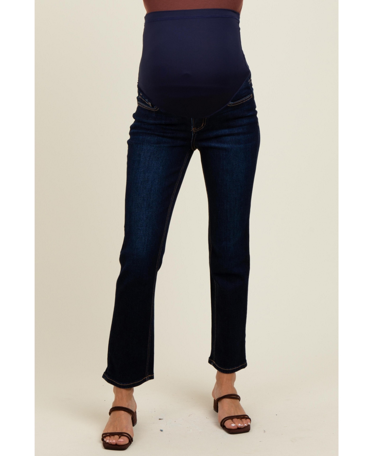 Click here for Pinkblush Maternity Navy Blue Classic Ankle Slim S... prices
