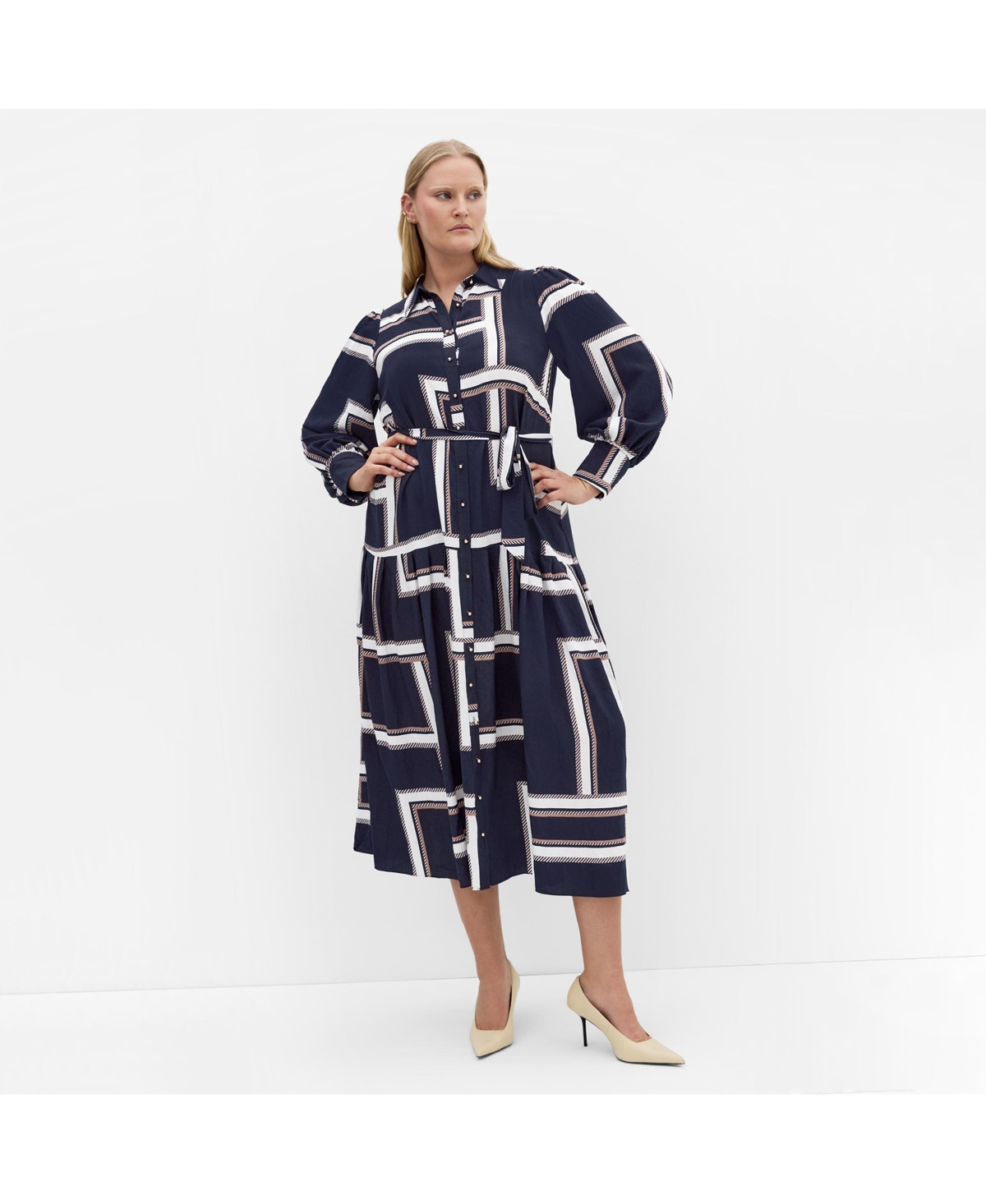 Click here for City Chic Womens Kinsley Print Maxi Dress - Sleek... prices