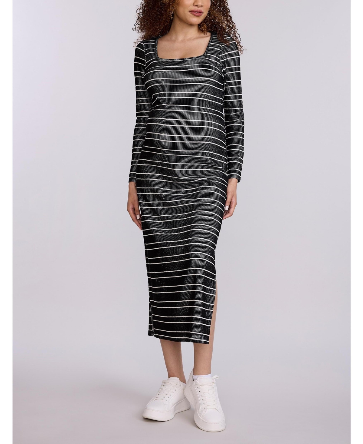 Click here for Motherhood Maternity Maternity Square Neck Rib Kni... prices