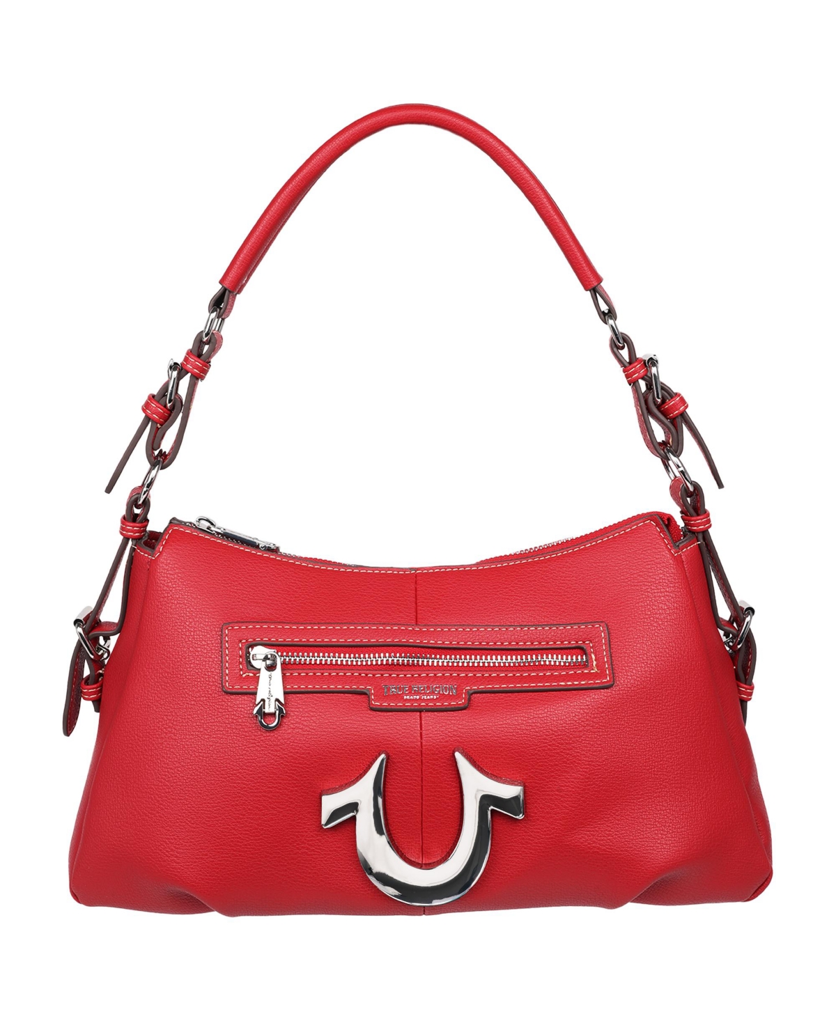 Click here for True Religion Zip Chain Soft Satchel - Red prices