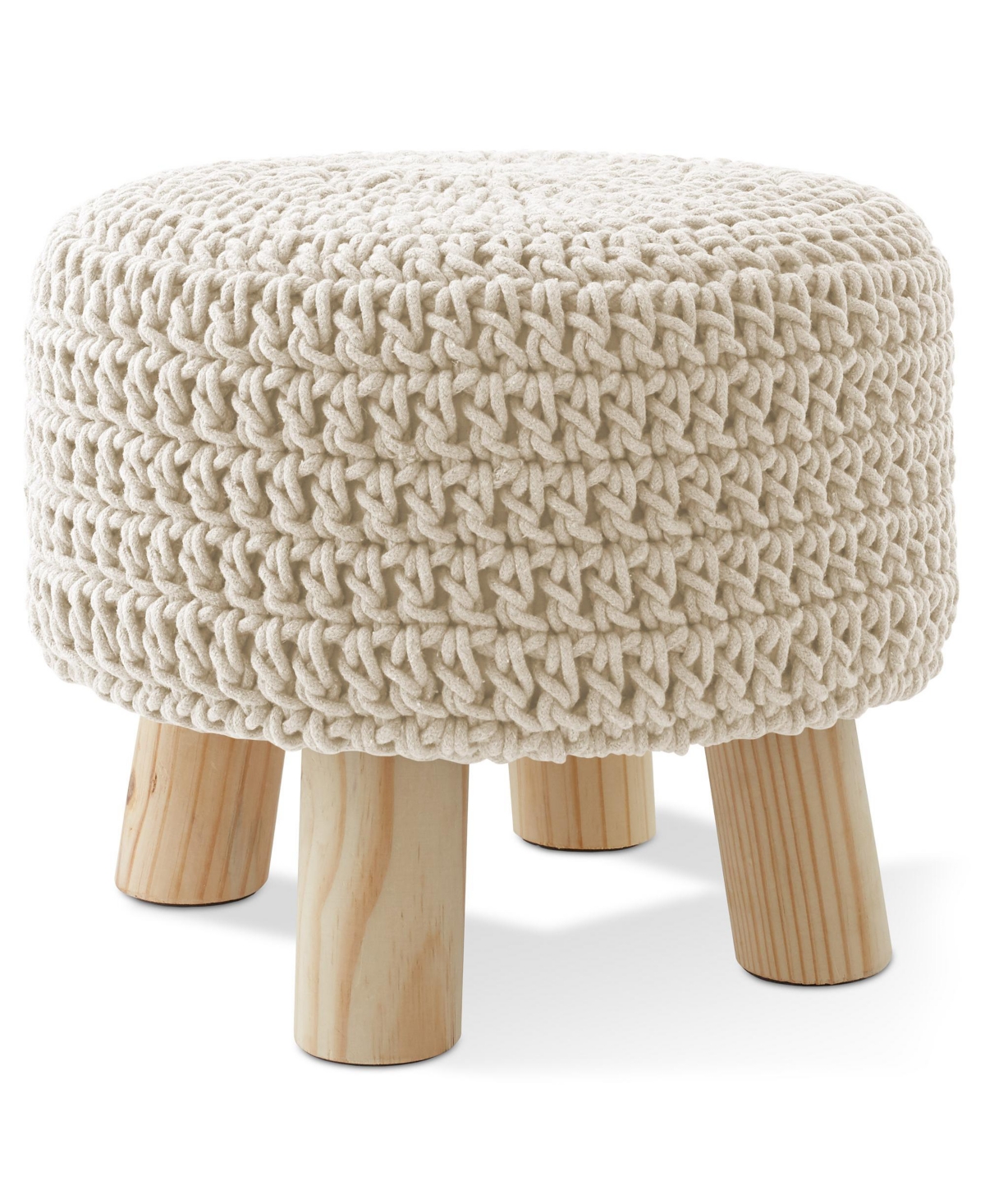 Click here for Hand-Knitted Cotton Pouf Ottoman Footstool  13... prices