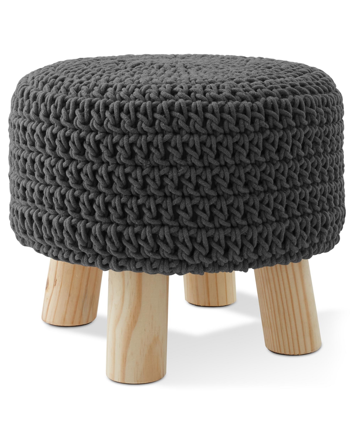 Click here for Hand-Knitted Cotton Pouf Ottoman Footstool  13... prices