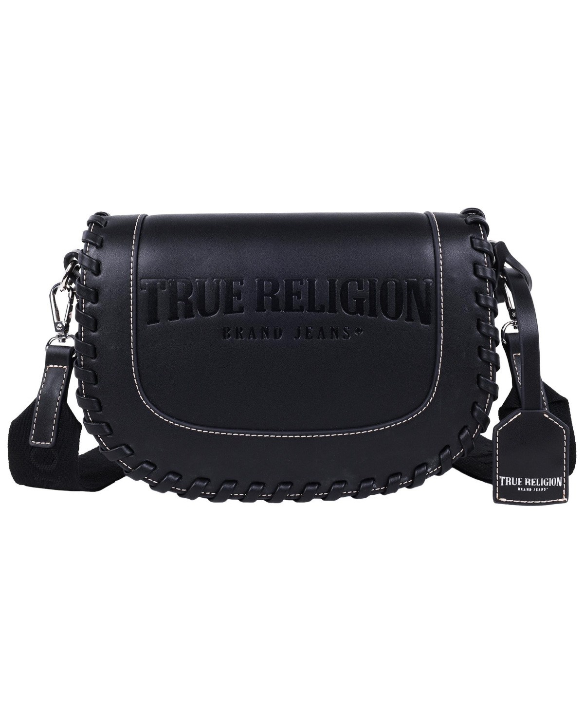 Click here for True Religion Whip Stitch Saddle Bag - Black prices