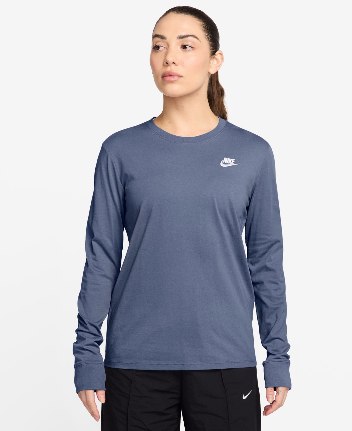 Click here for Nike Sportswear Club Womens Cotton Long-Sleeve T-S... prices