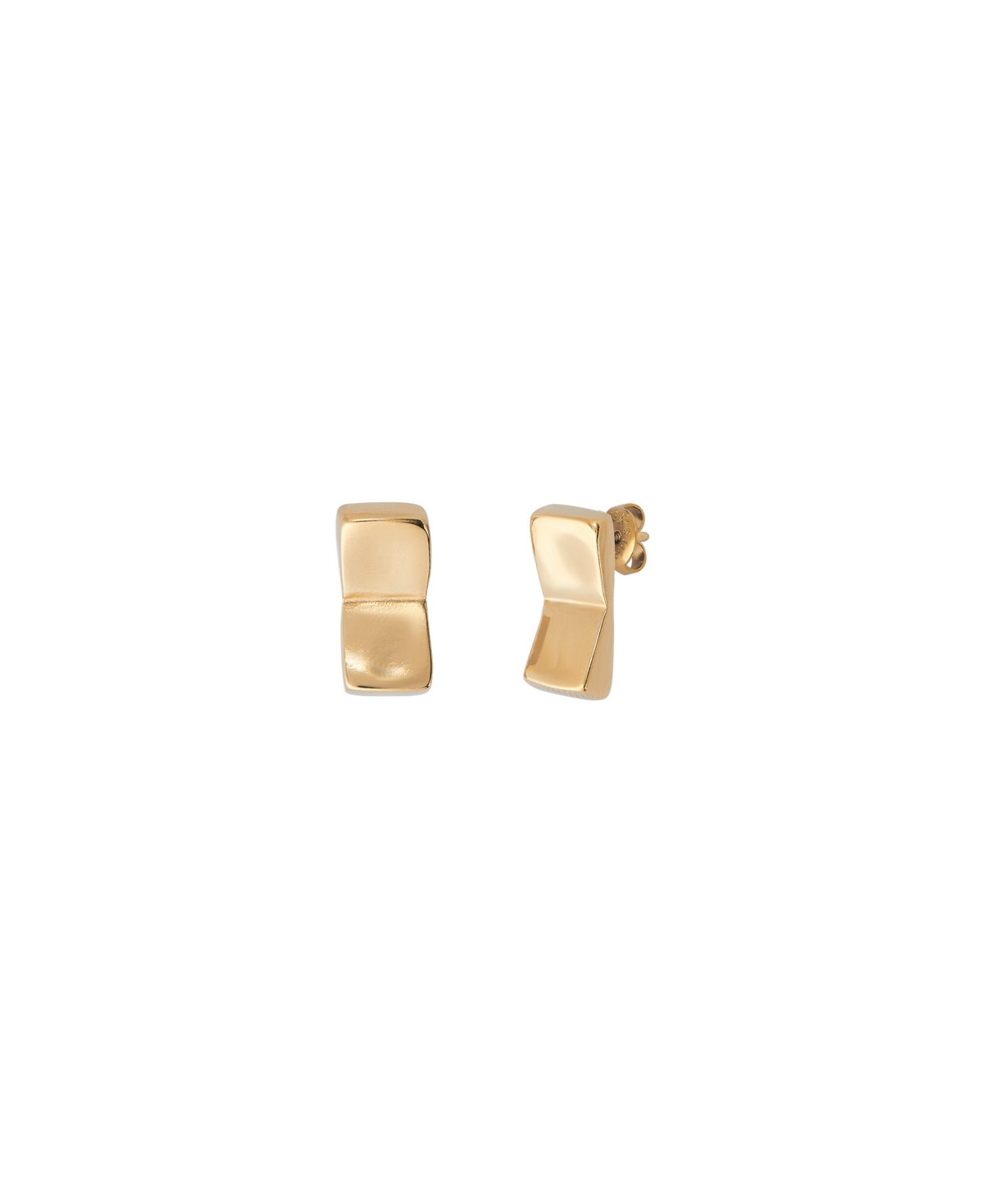 Click here for UNOde50 Rectangular-Shaped Post Back Earrings - Go... prices
