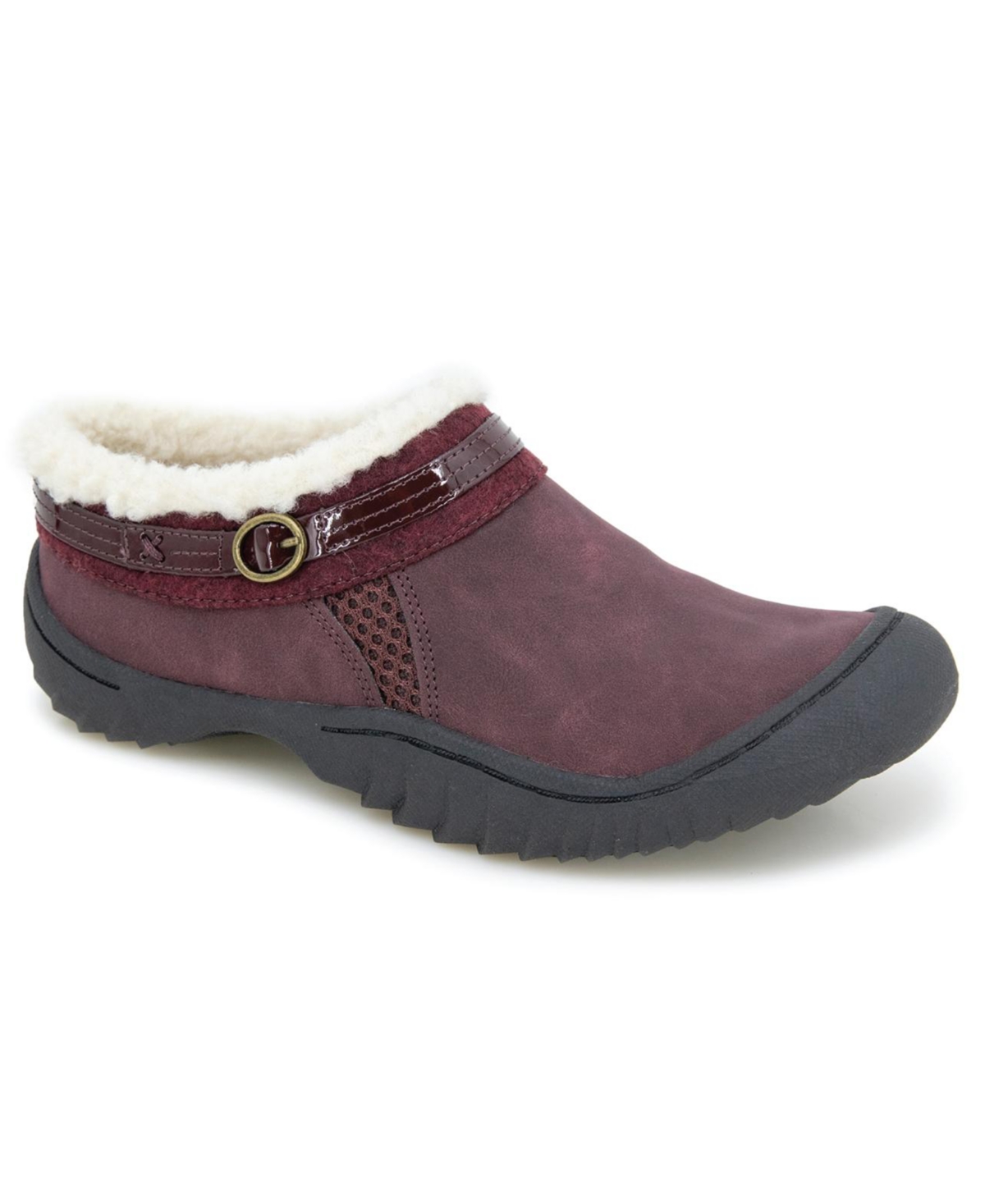 Click here for Jbu Womens Ginger Slip On Clog Shoes - Burgundy prices