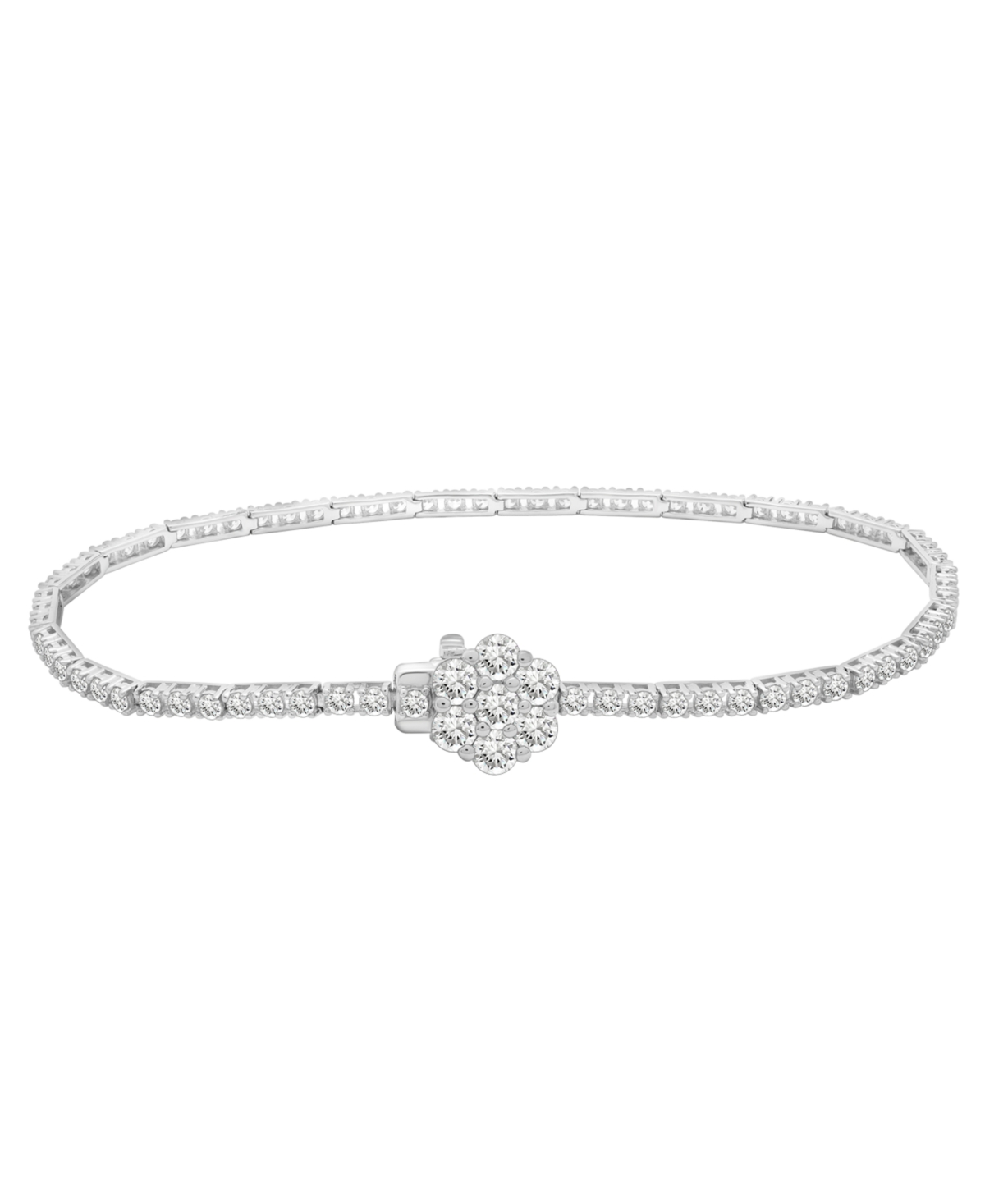 Click here for Wrapped in Love Diamond Tennis Flower Bracelet (2-... prices
