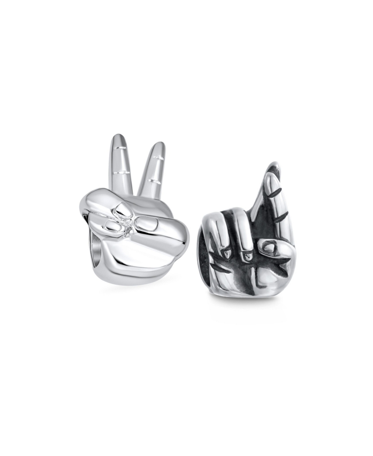 Click here for Bling Jewelry Set of 2 Hippie Peace & Good Luck Ha... prices