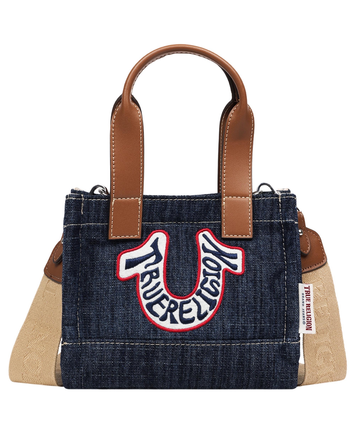 Click here for True Religion Retro Horseshoe Denim Mini Tote - Da... prices