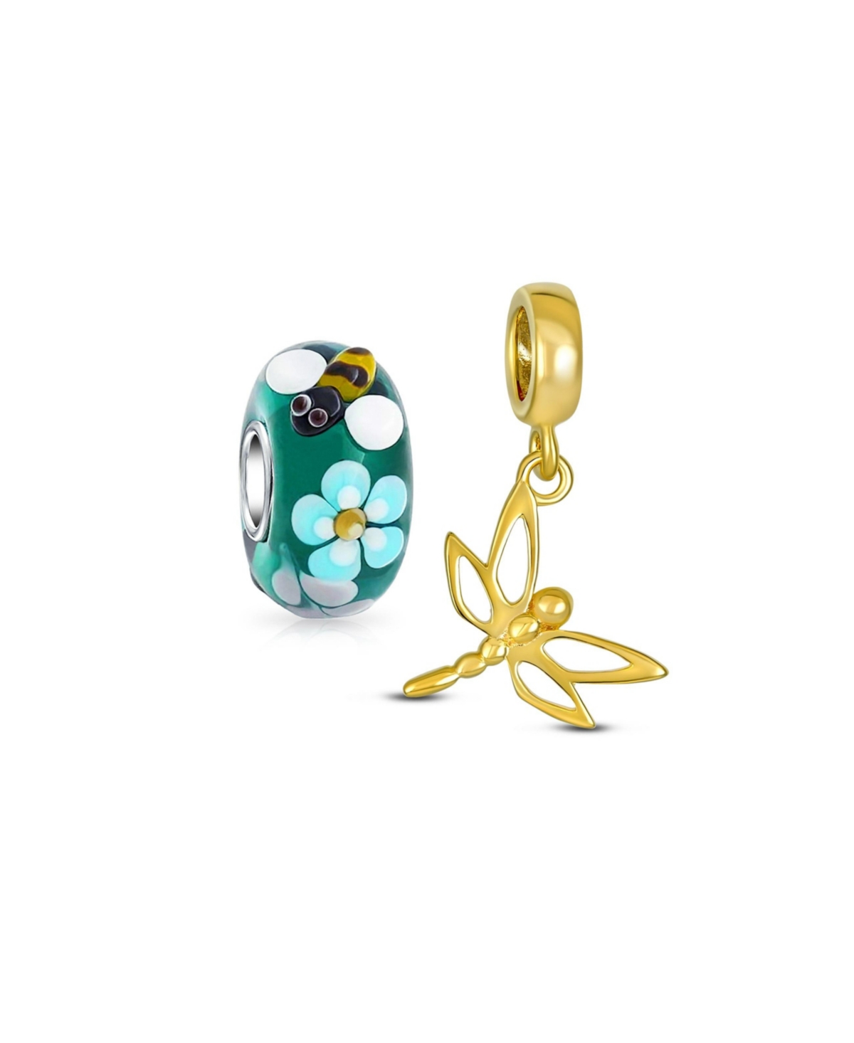 Click here for Bling Jewelry Set of 2 Dragonfly Firefly Butterfly... prices