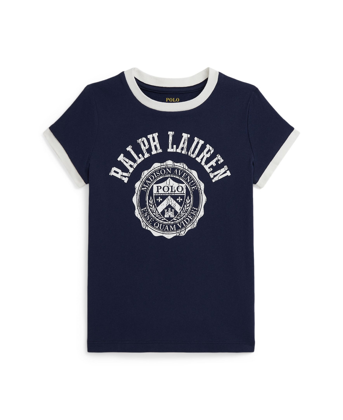 Click here for Polo Ralph Lauren Girls 2T-6X Logo Crest Short Sle... prices