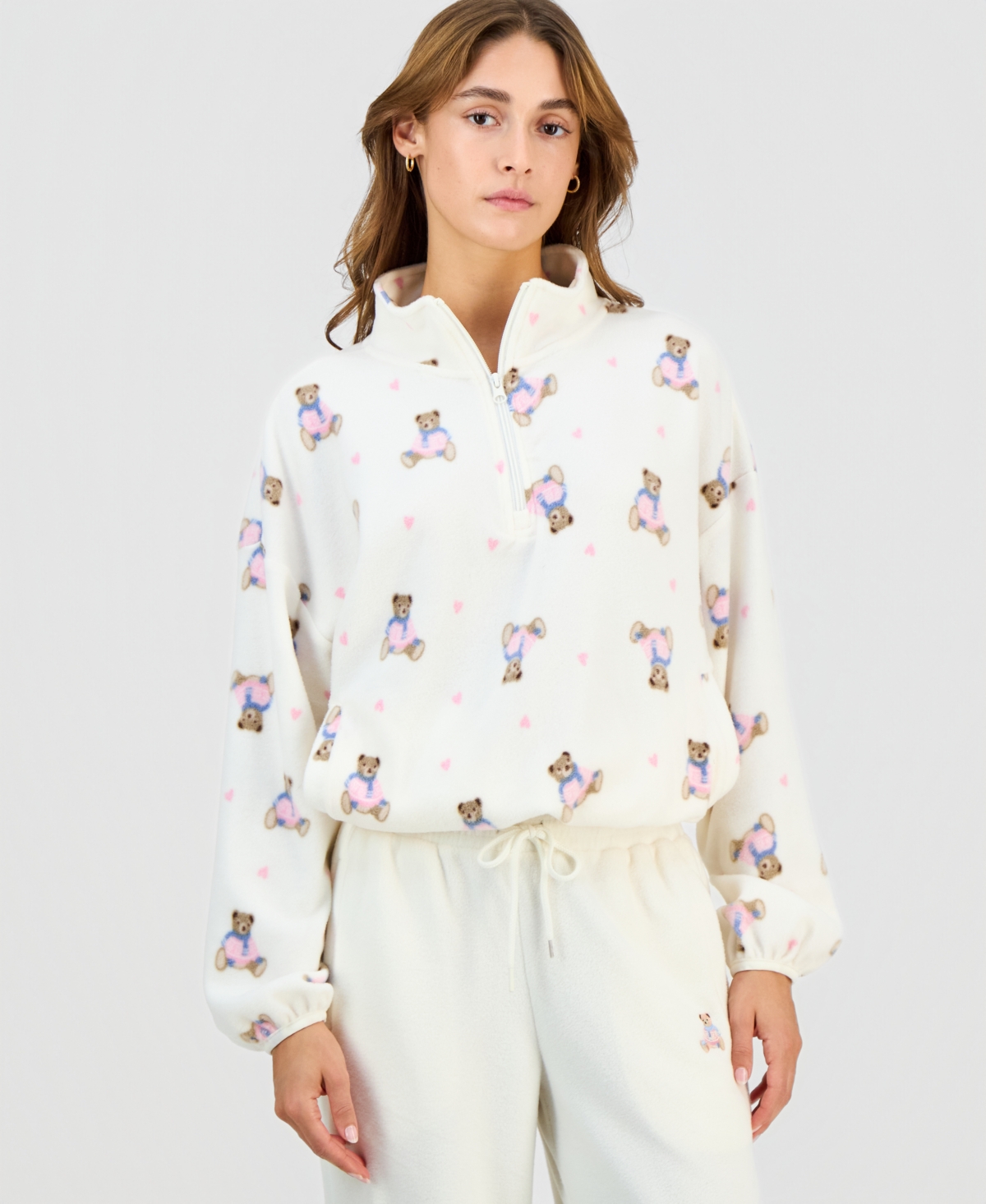 Click here for Hippie Rose Juniors Polar Fleece Quarter-Zip Sweat... prices