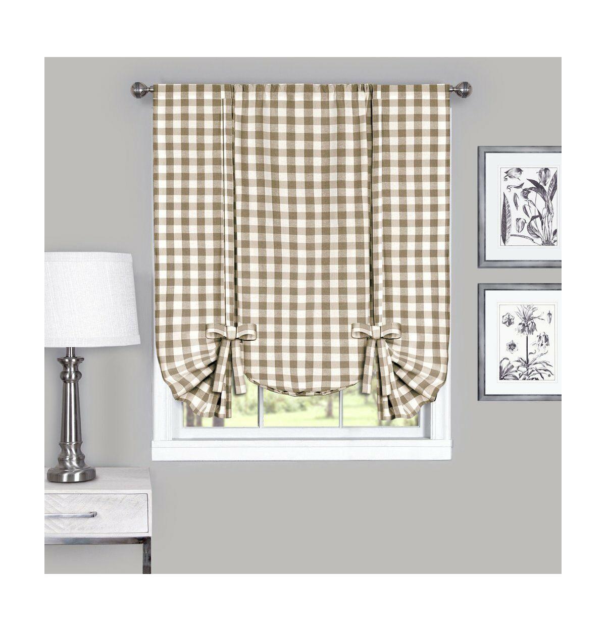 Click here for GoodGram Buffalo Check Plaid Gingham Tie Up Window... prices