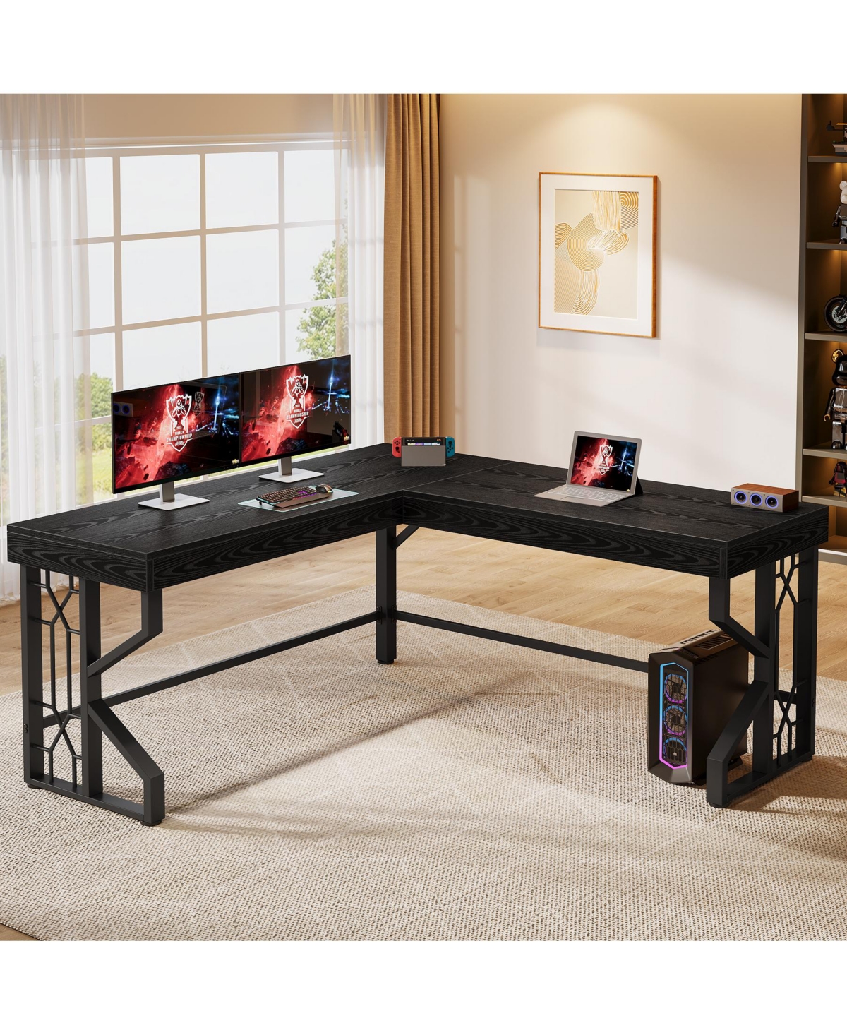 Click here for Tribesigns Modern L Shaped Gaming Desk  Corner Des... prices
