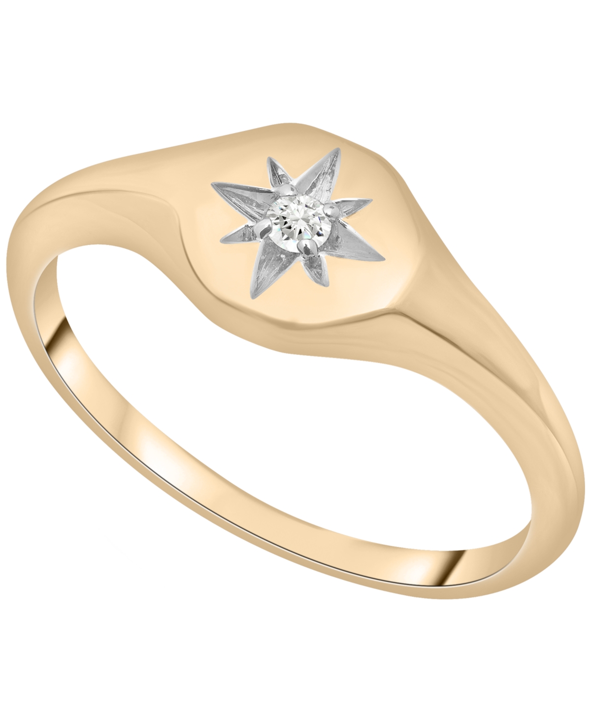 Click here for Wrapped Diamond Accent North Star Ring (0.03 ct. t... prices