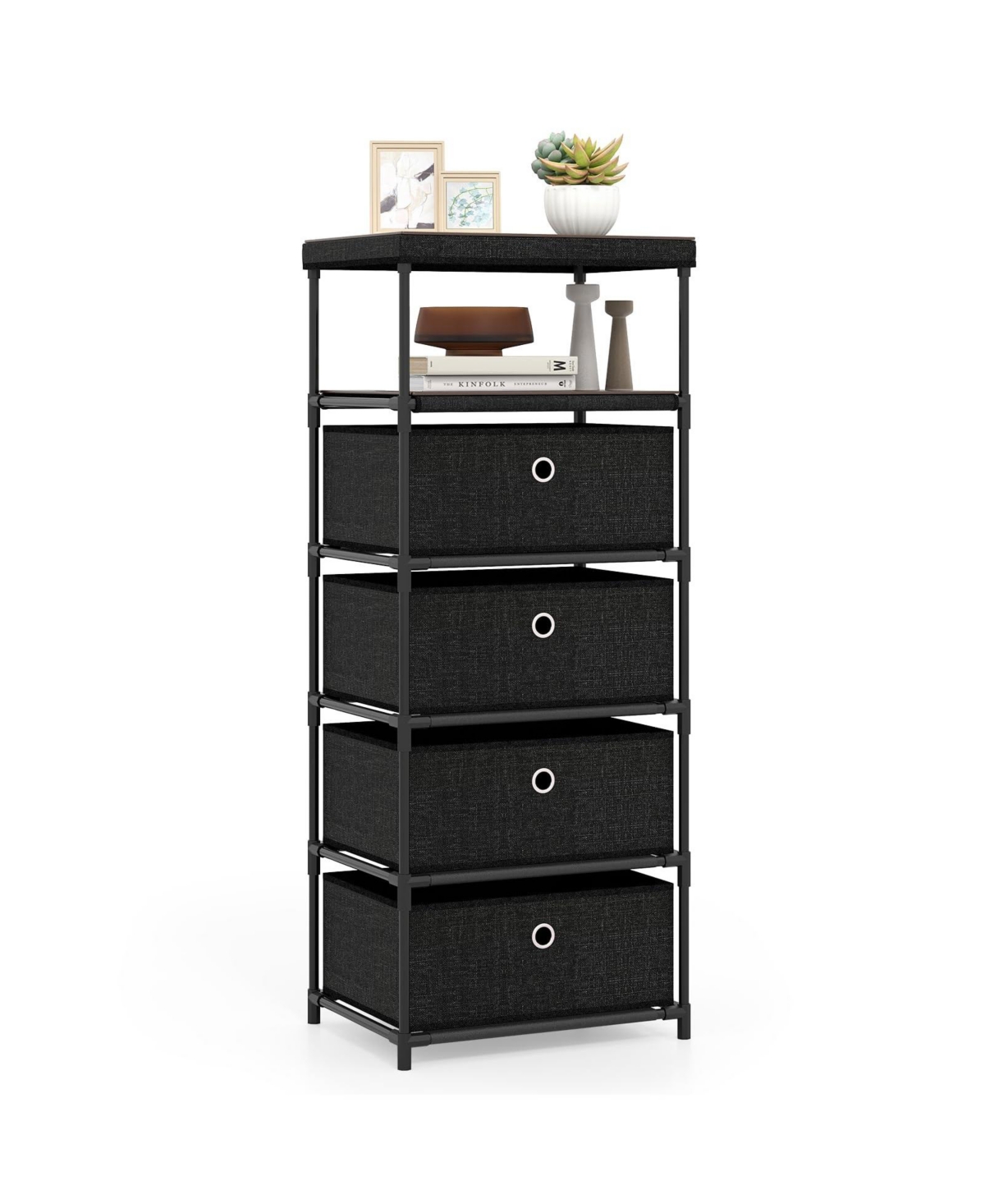 Click here for Dresser with 4 Drawers Fabric Storage Tower with W... prices