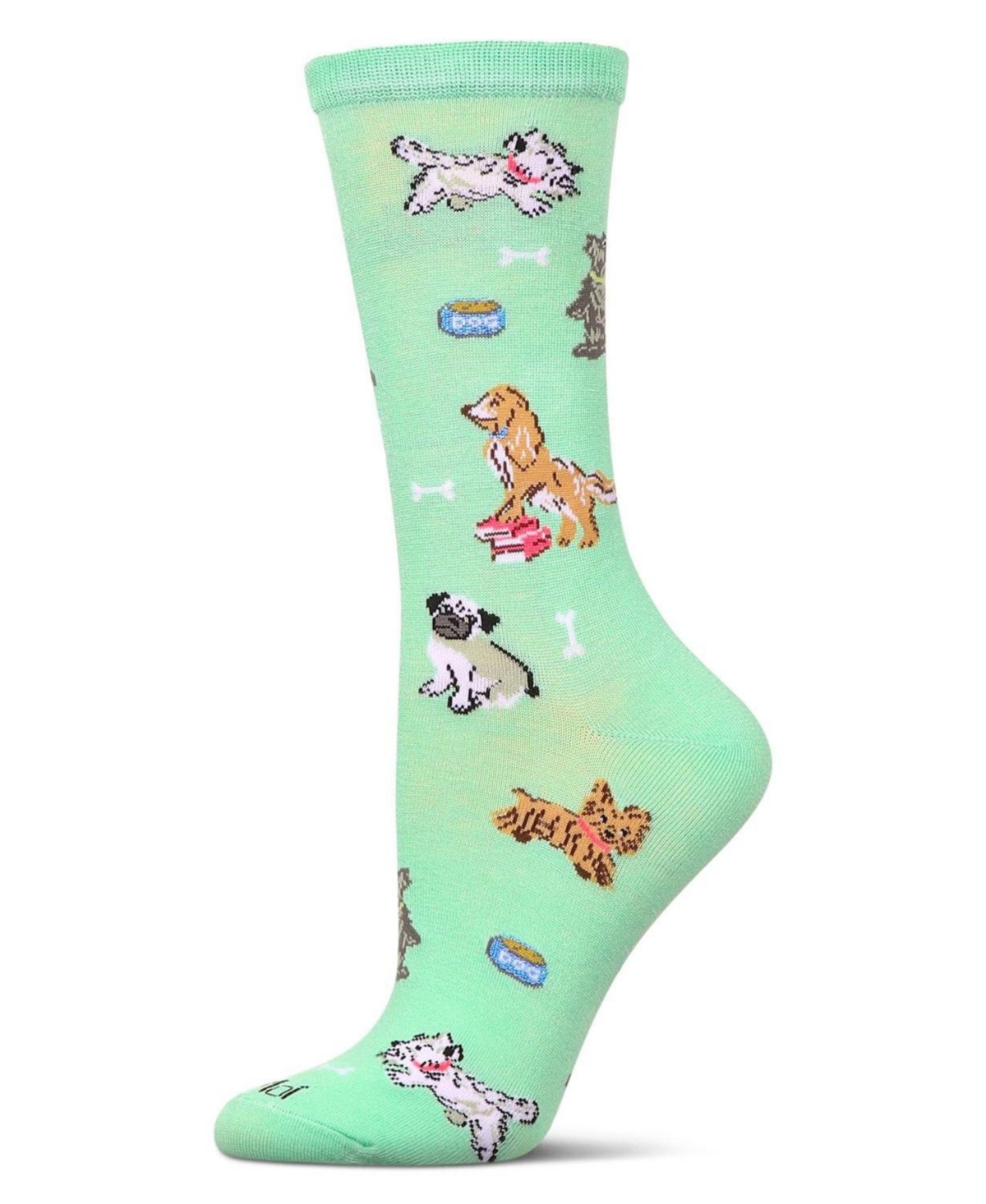 Click here for MeMoi Womens Dogs Rayon From Crew Socks - Mint prices