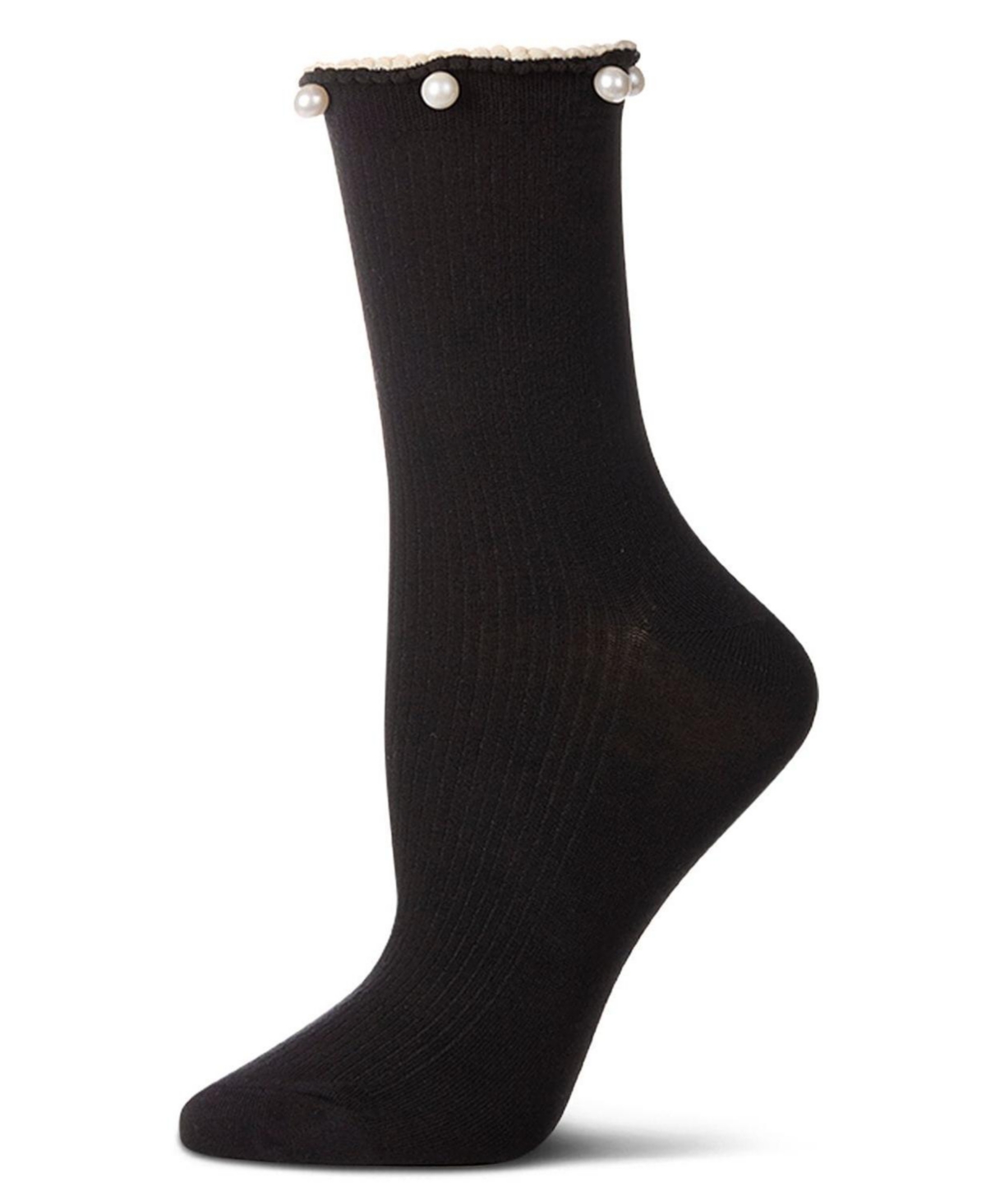 Click here for MeMoi Womens Cotton Rich Faux Pearl Trimmed Lettuc... prices