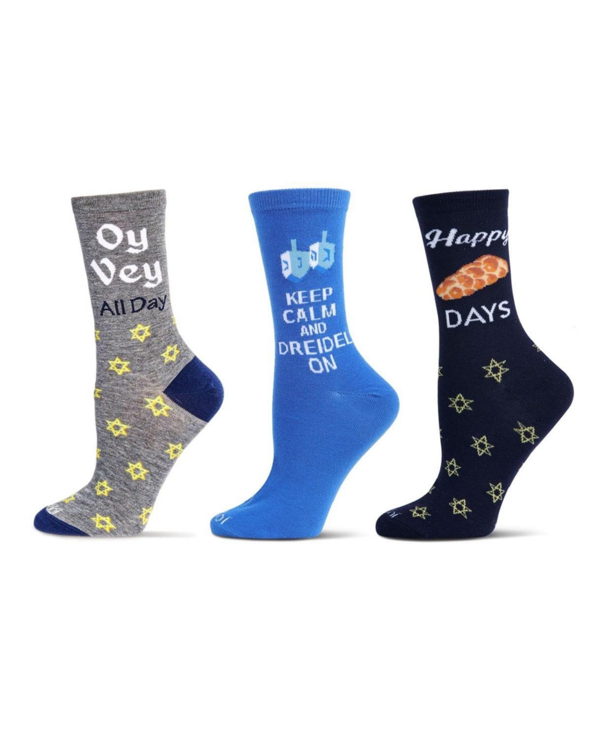 Click here for MeMoi Womens 3 Pair Hanukkah Holiday Novelty Crew... prices
