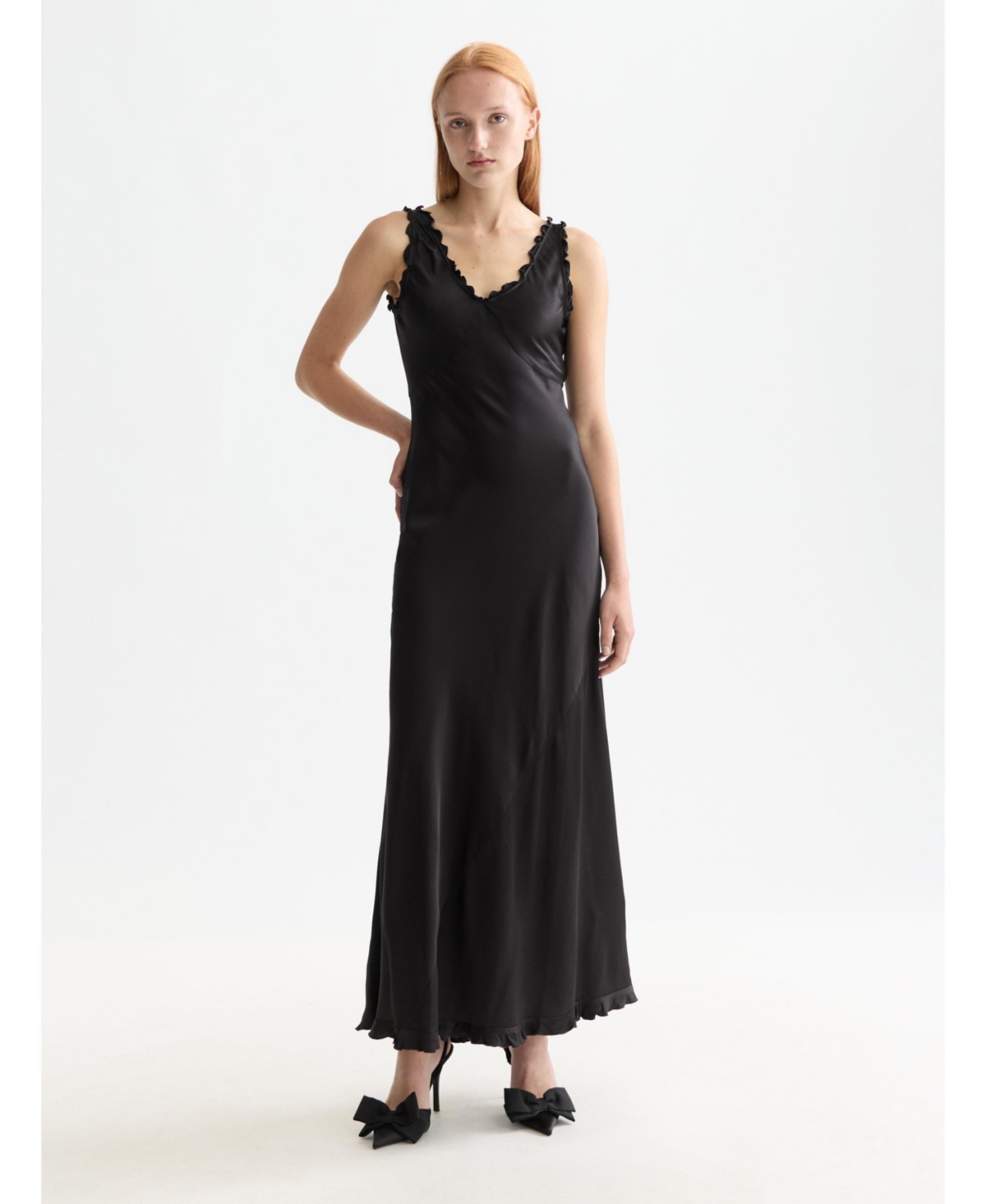 Click here for Scotch & Soda Womens Maxi Slip dress with ruffled... prices