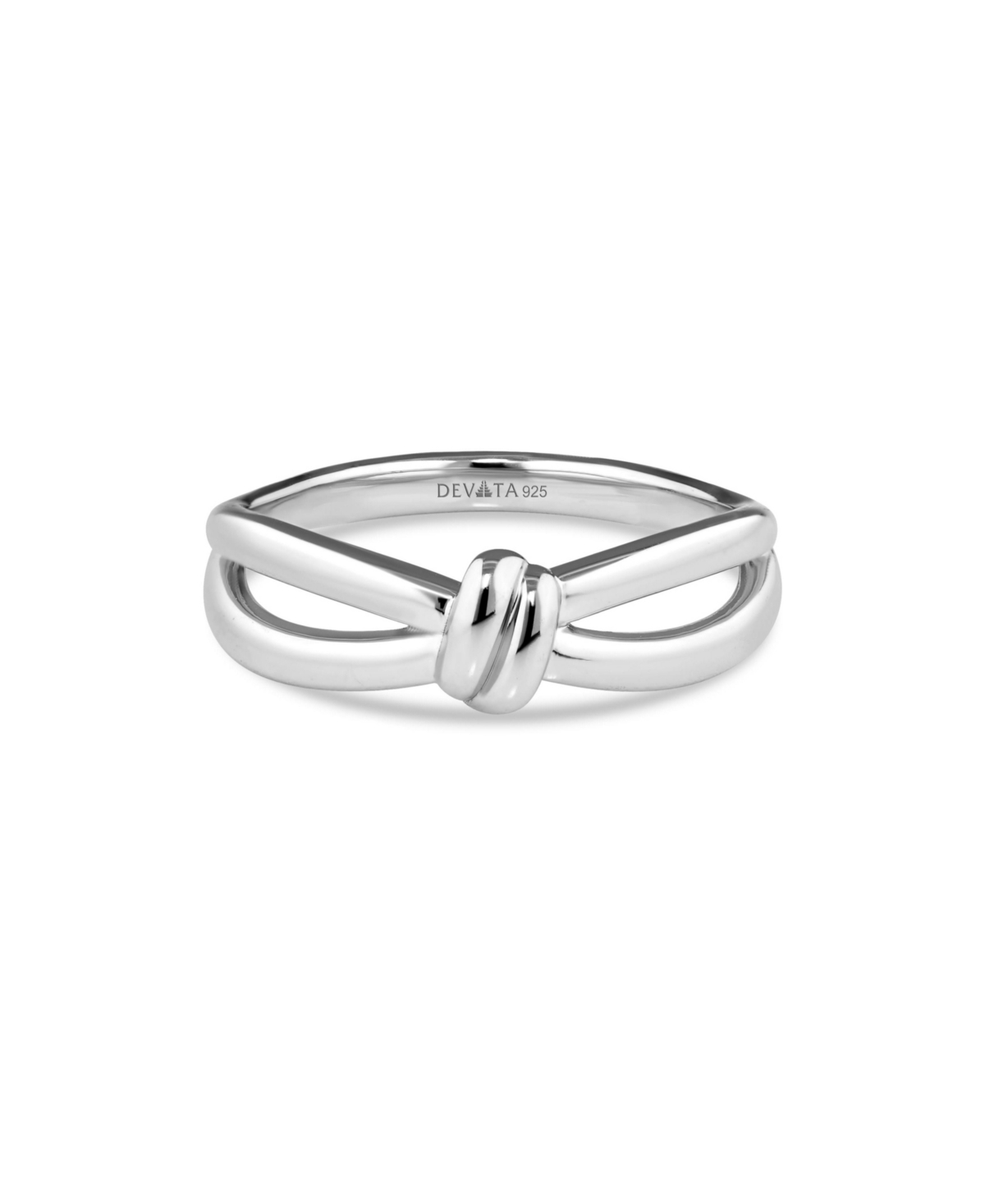 Click here for Devata Love Knot Ring in Rhodium Plated Sterling S... prices