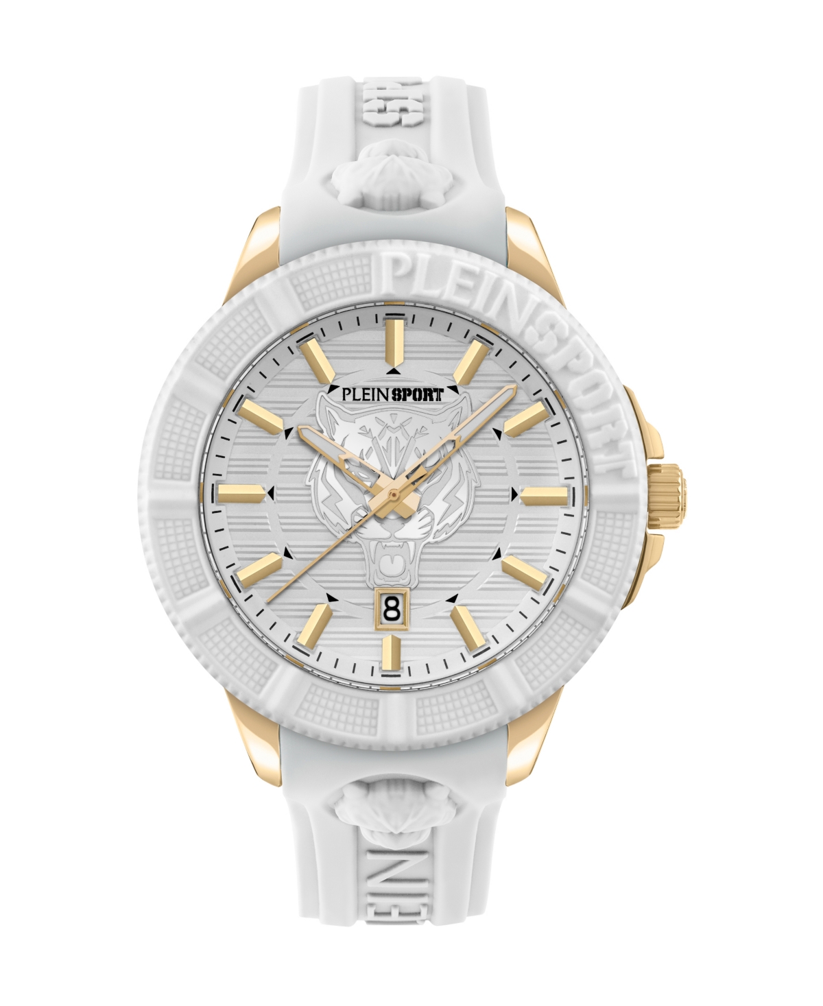 Click here for Plein Sport Mens City Rush 3 Hand Date Quartz Whit... prices