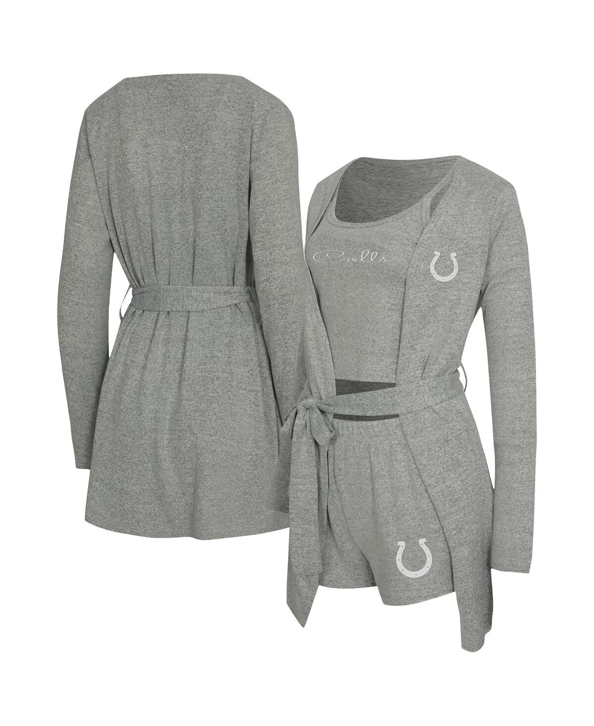 Click here for Concepts Sport Womens 3-Piece Heather Gray Indiana... prices