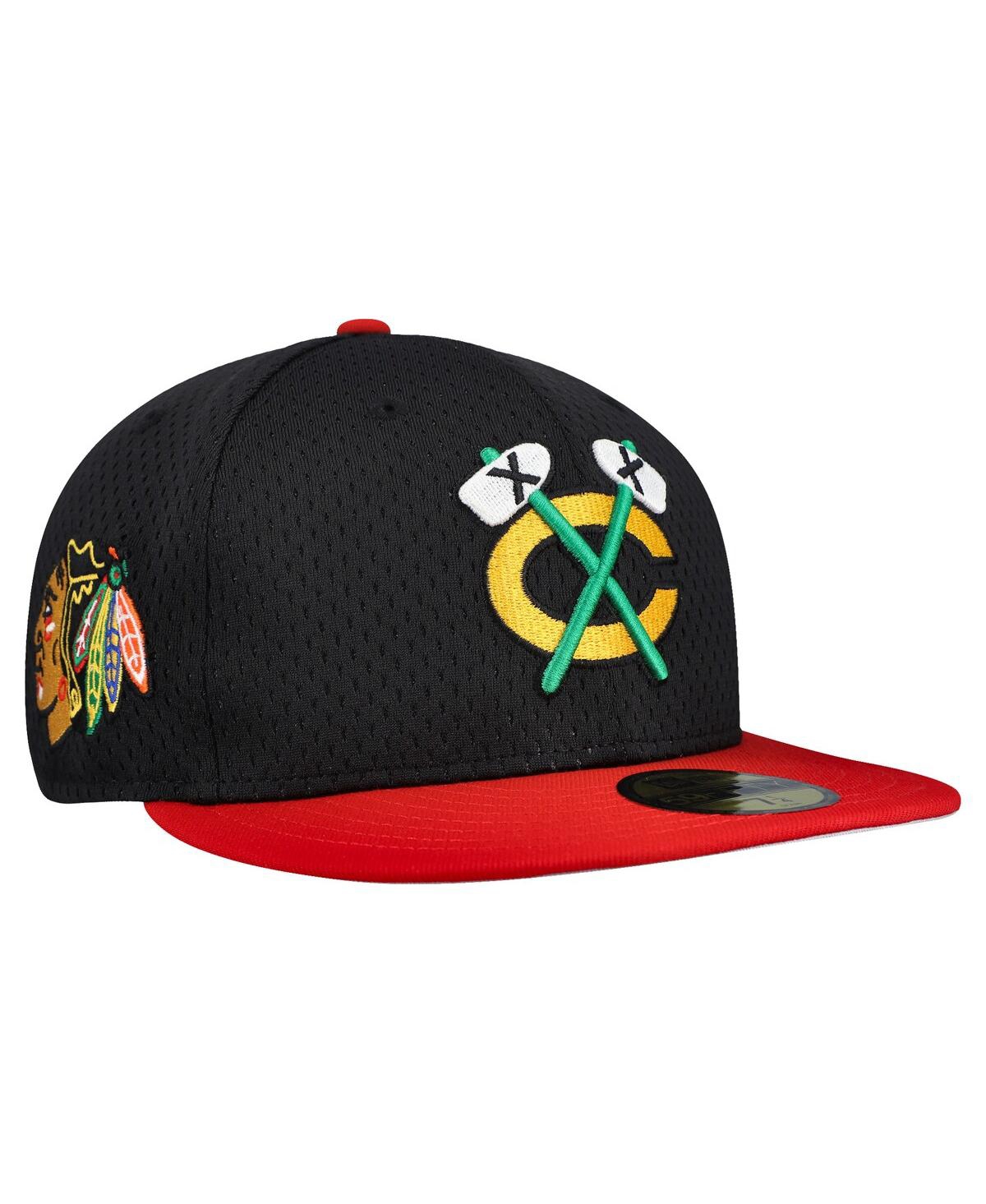 Click here for New Era Mens Black/Red Chicago Blackhawks Mesh Cro... prices