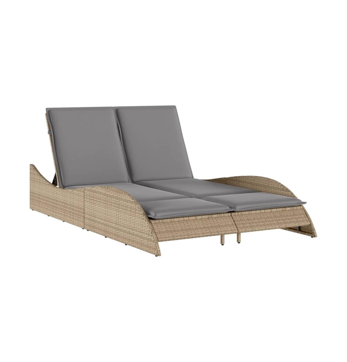 Click here for Sun Lounger Beige Pe rattan 44.9x80.7x28.7 in - Be... prices