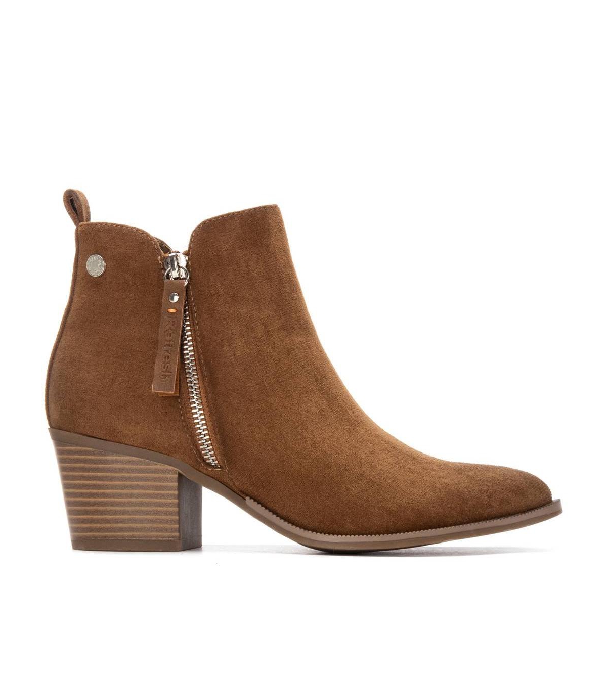 Click here for Xti Womens Block Heel Suede Ankle Booties Refresh... prices