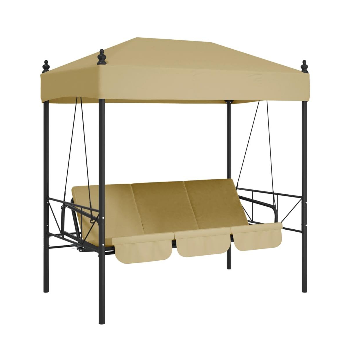 Click here for Garden Swing Bench Sand Powder-coated steel  Polye... prices