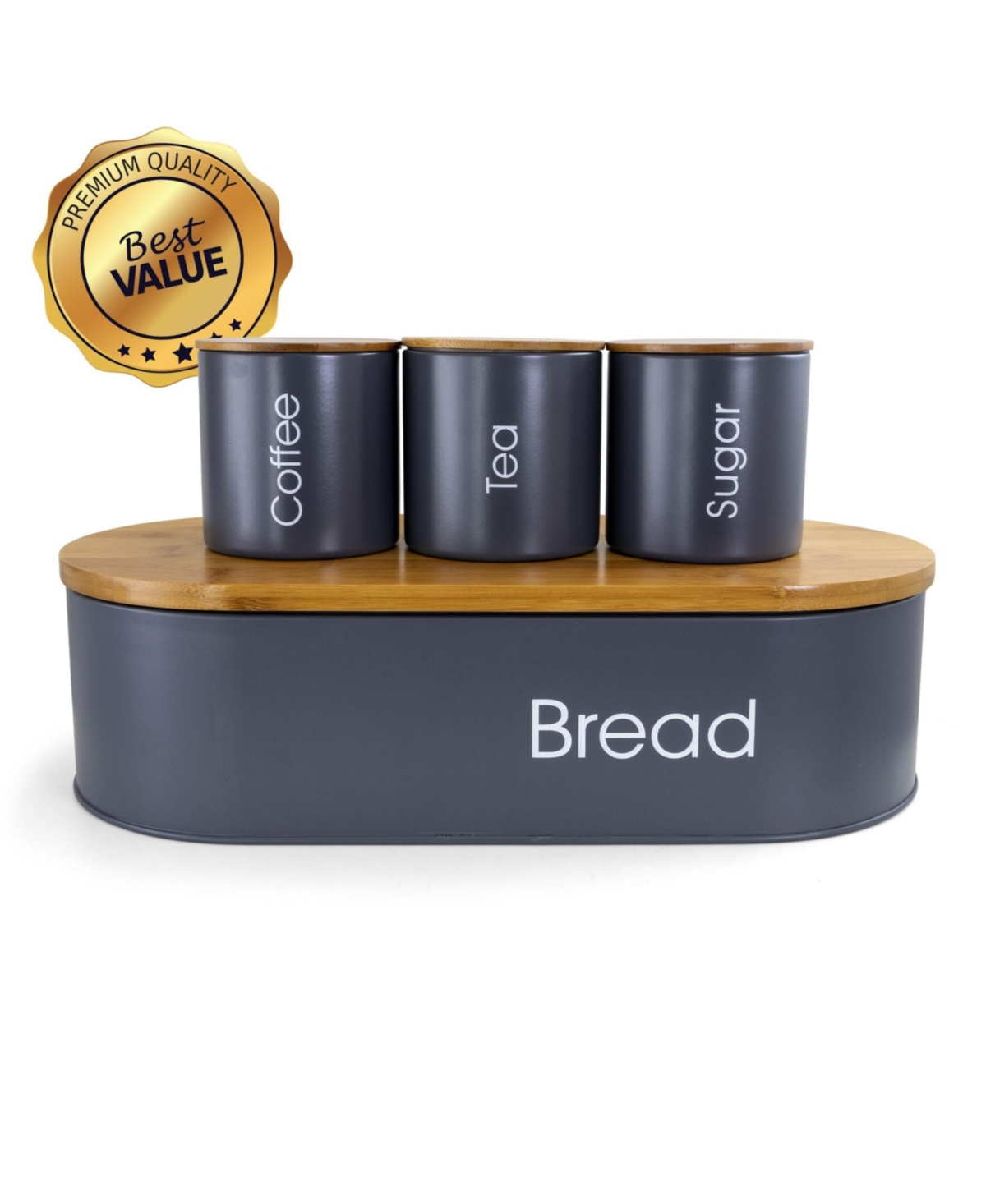 Click here for MegaChef Bamboo Kitchen Countertop 4 Piece Metal B... prices