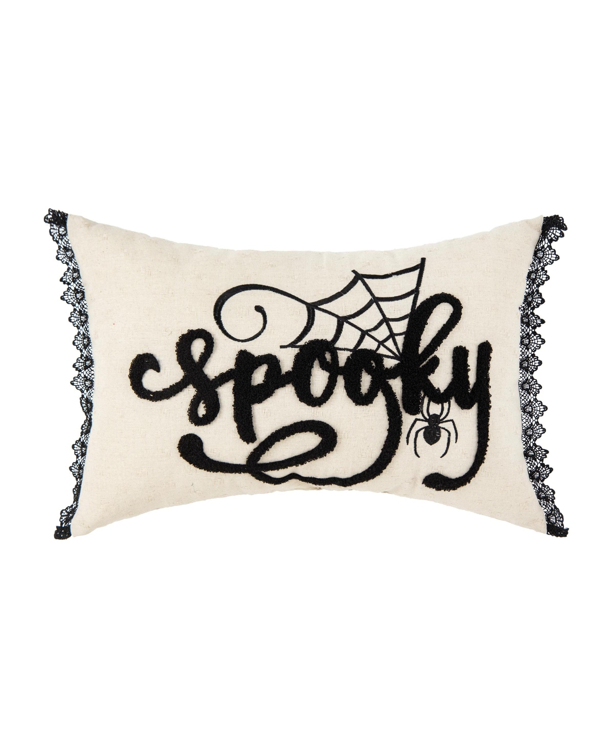 Click here for Spider Web Halloween Embroidered Accent Pillow  14... prices