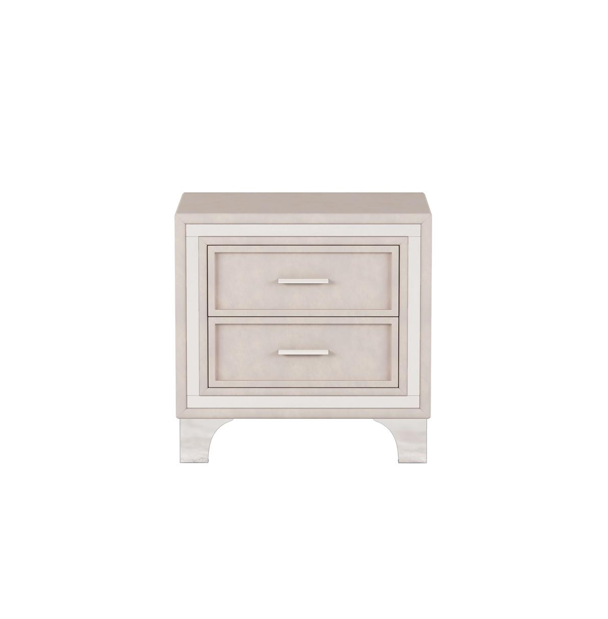 Click here for Cesicia Velvet Nightstand with Silver Glitter Stri... prices