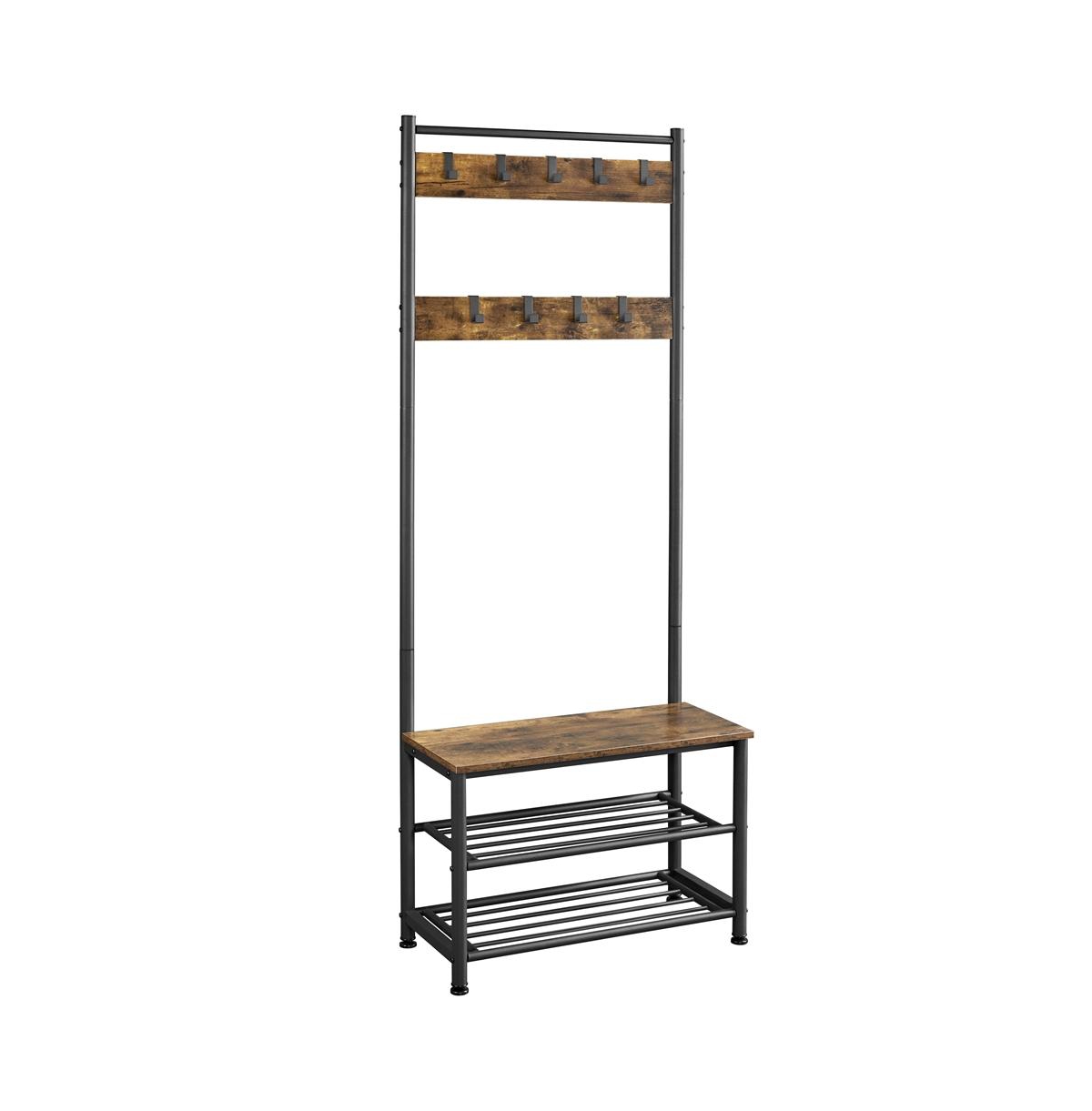 Click here for 73” H Metal Hall Tree with Shoe Storage Ben... prices