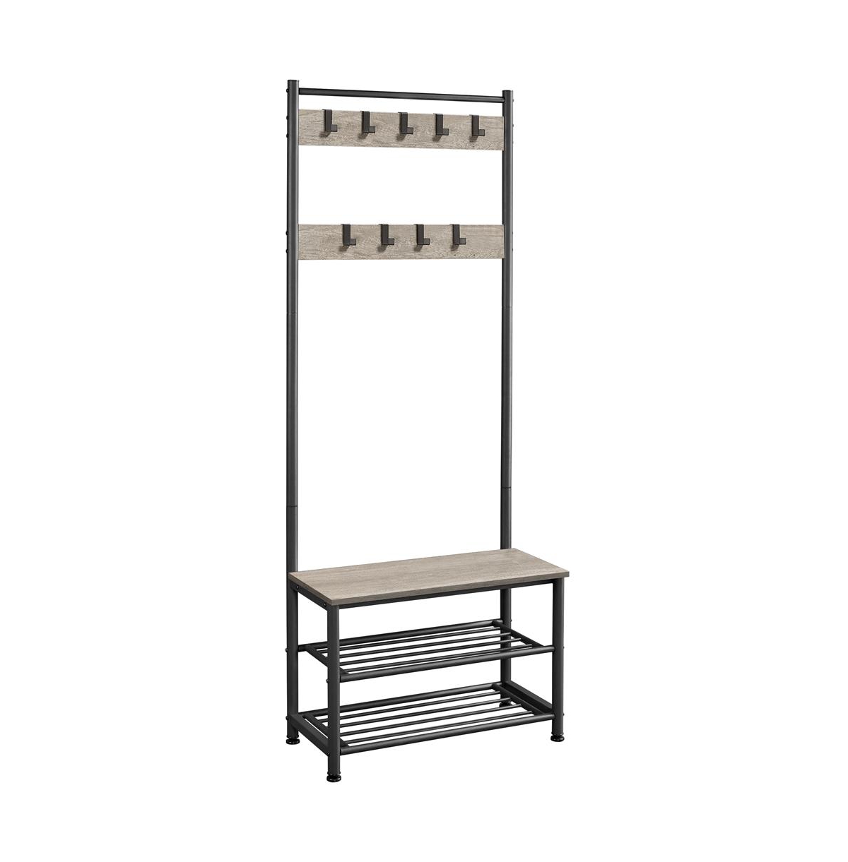 Click here for 73” H Metal Hall Tree with Shoe Storage Ben... prices