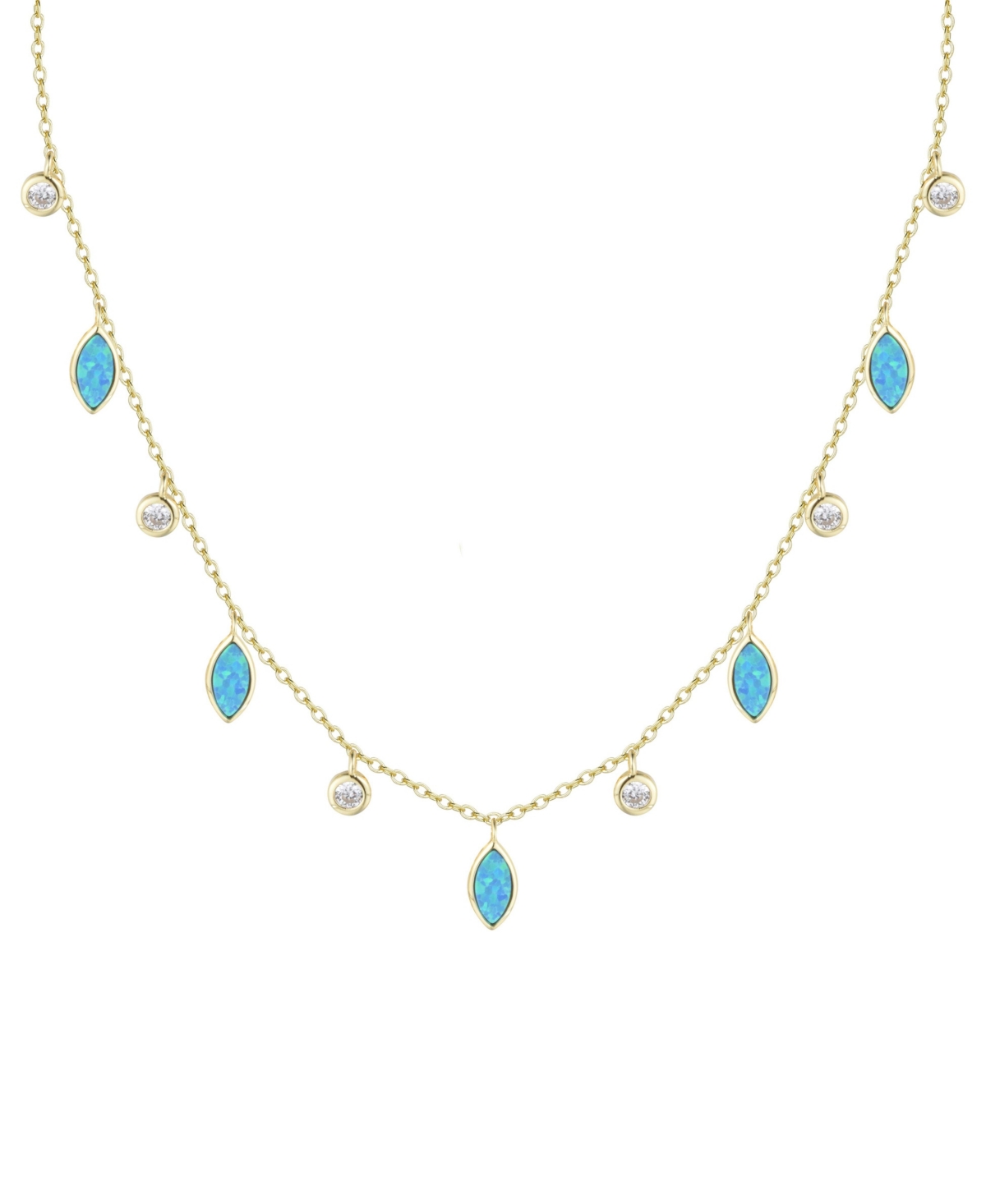Click here for Drops of Spring Necklace with Lab-Grown Opal in 14... prices