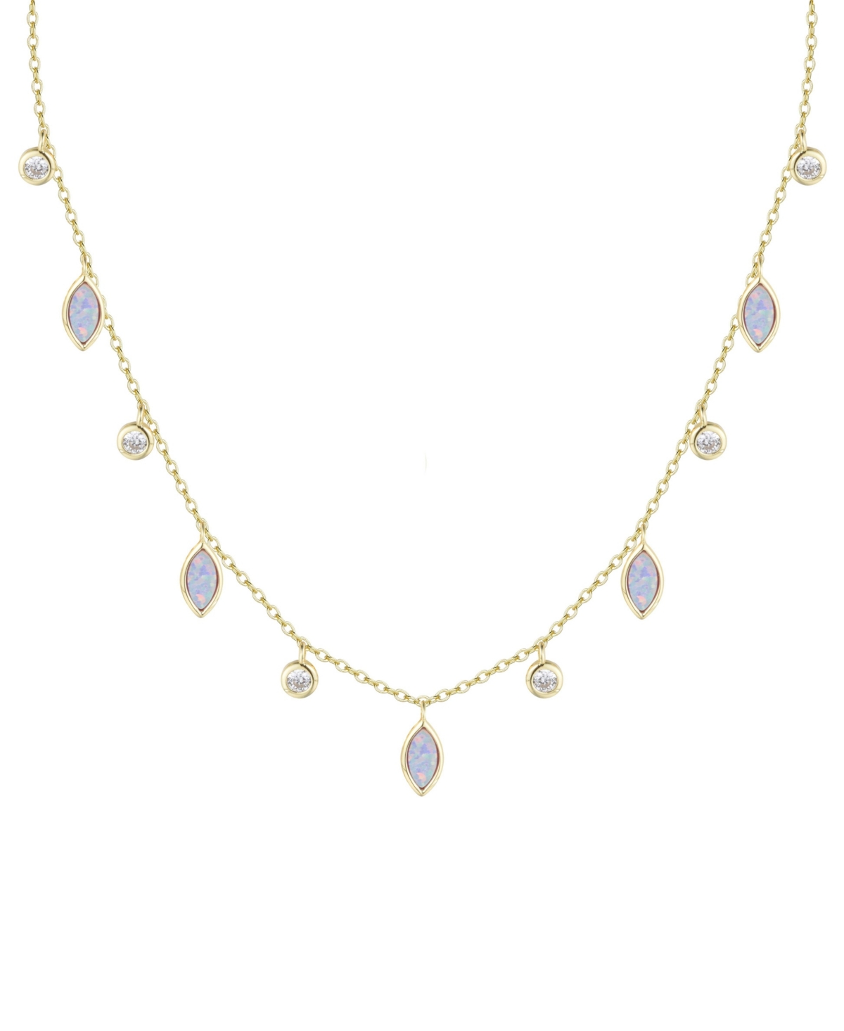 Click here for Drops of Spring Necklace with Lab-Grown Opal in 14... prices