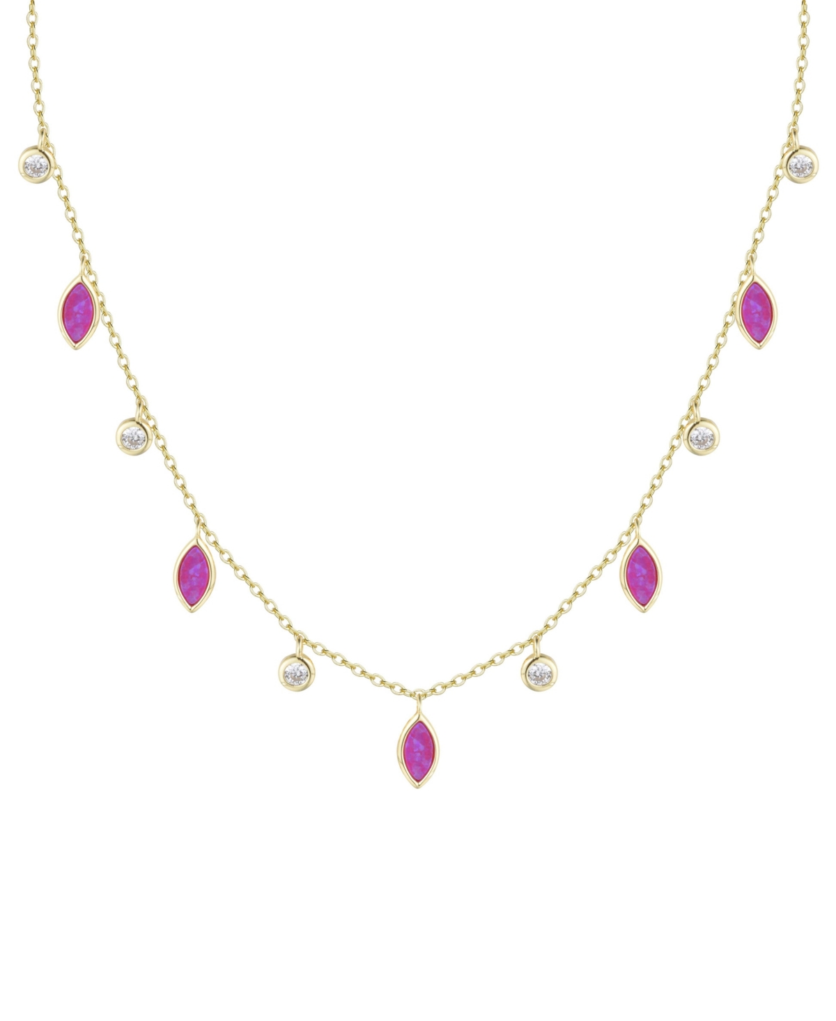 Click here for Drops of Spring Necklace with Lab-Grown Opal in 14... prices