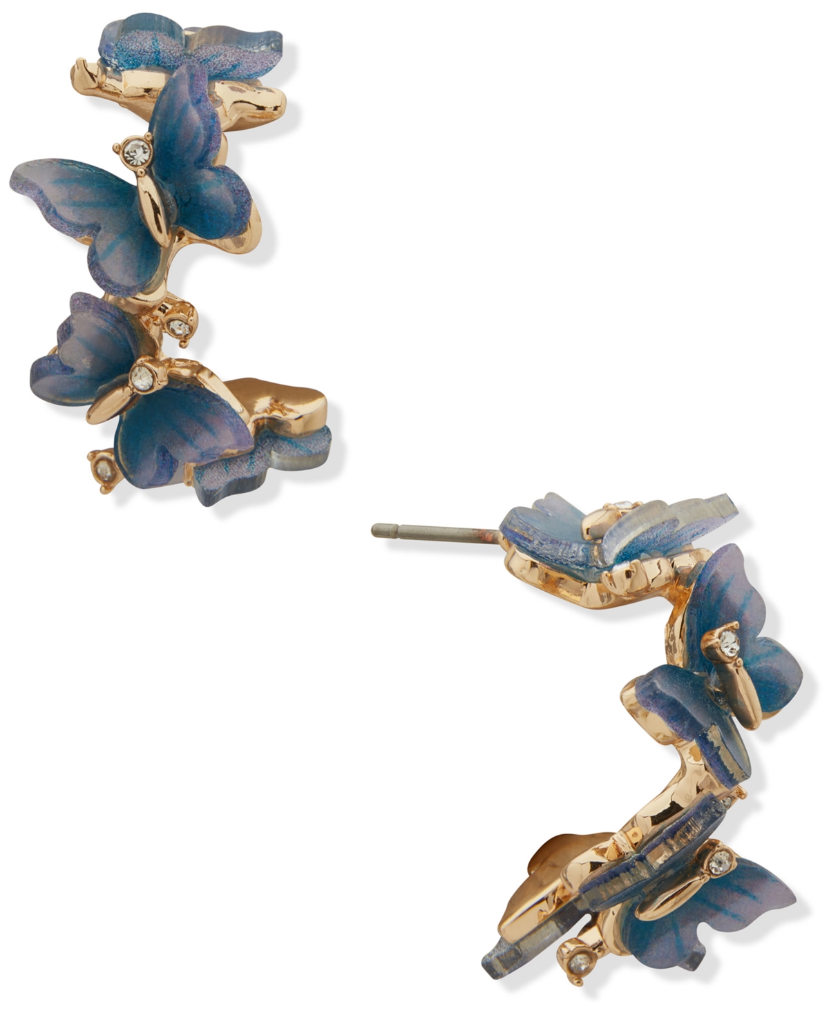 Click here for lonna & lilly Glass Stone Gold-Tone Butterfly Hoop... prices